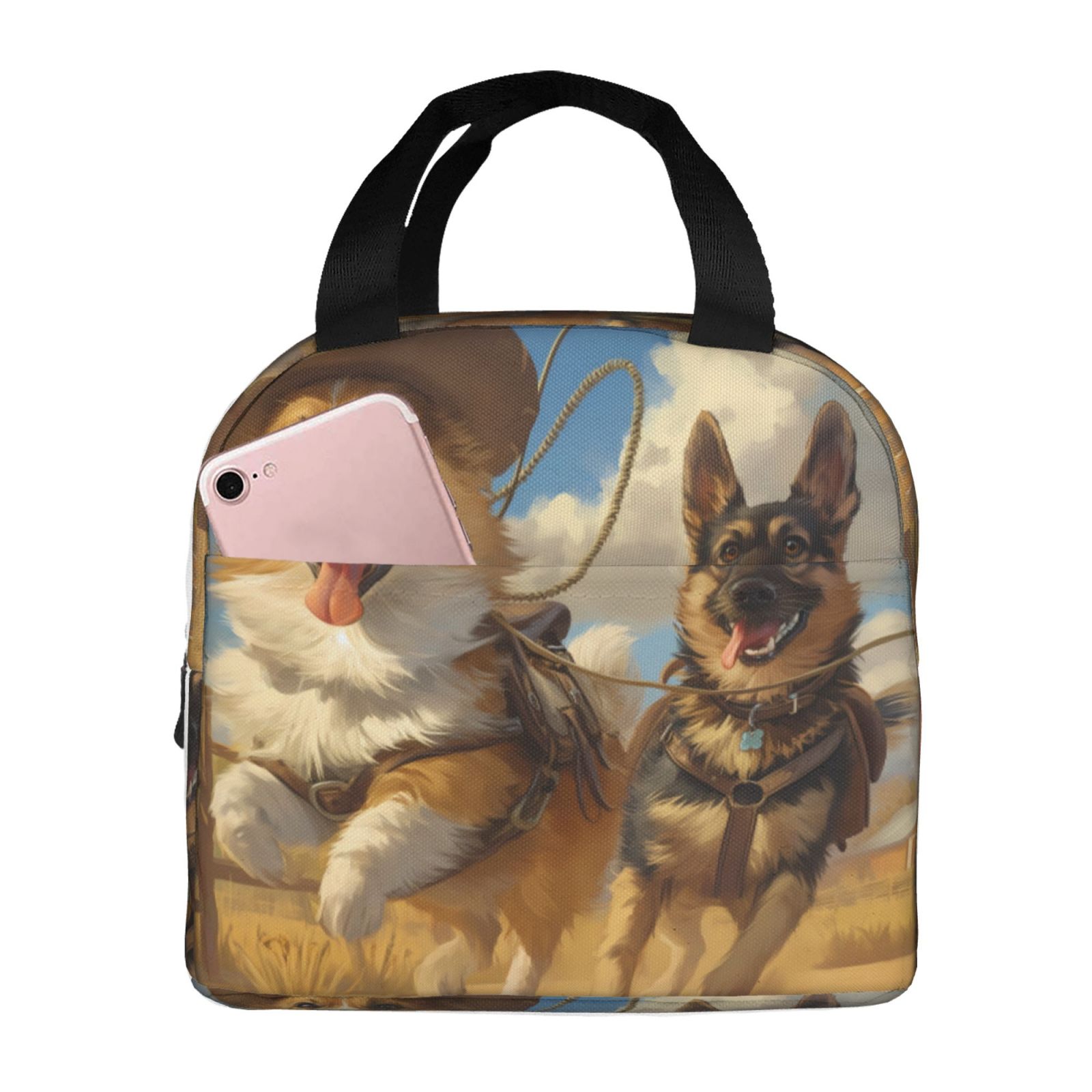 Rocae Farm Corgi German Shepherd for Insulated Lunch Bag for Women Men ...