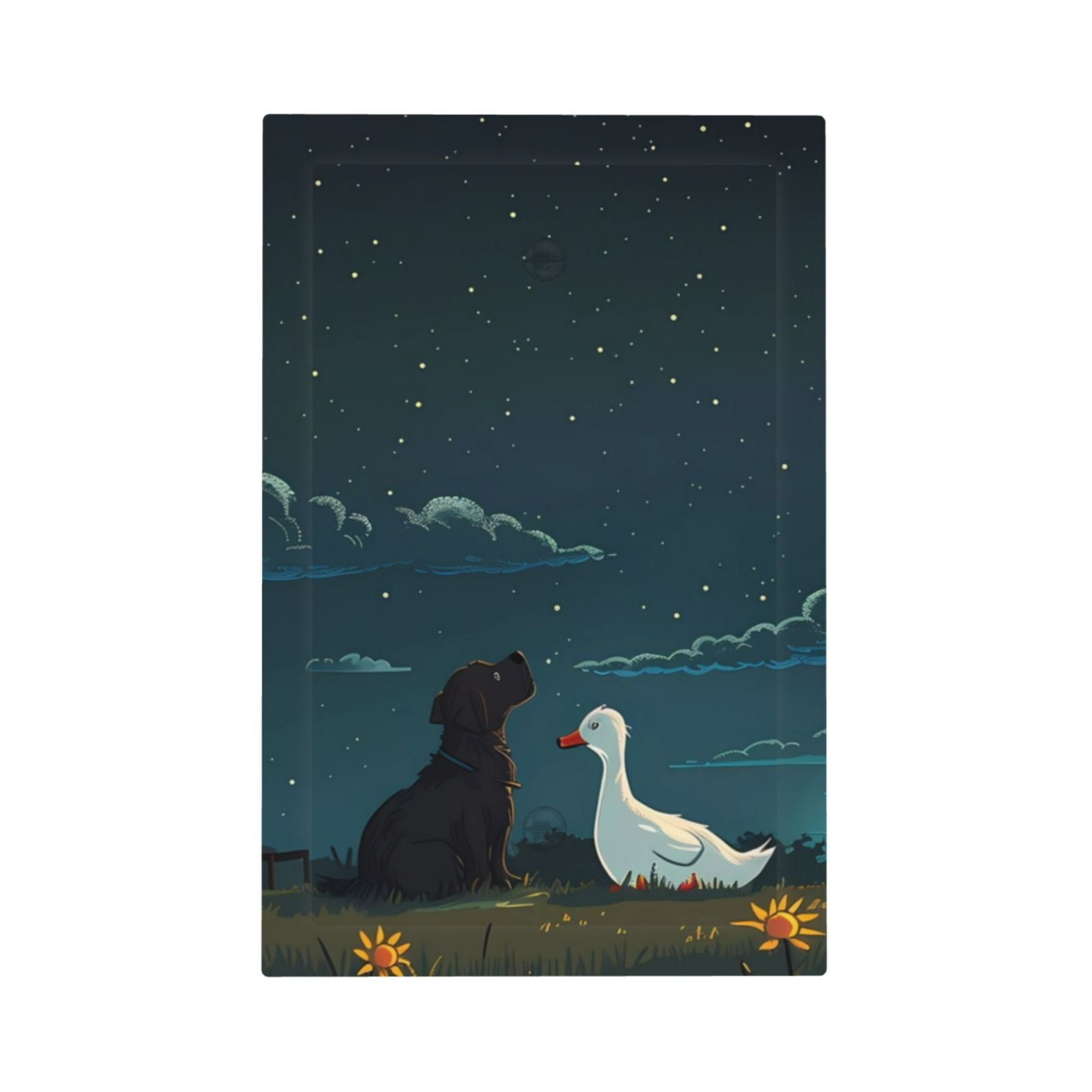 Rocae Farm Dog Duck Moonlight for Decorator Light Switch or Receptacle ...