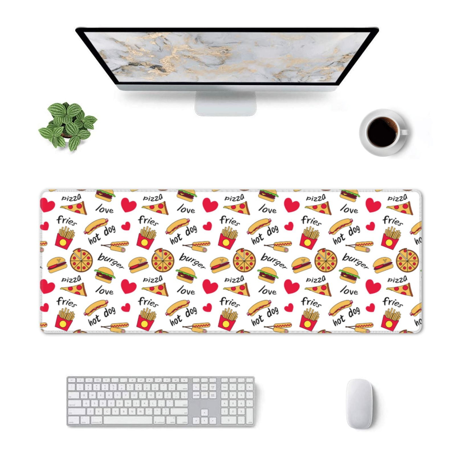 Rocae Fast Food for Gaming Mouse Pad, Mouse Pad Large, Office Computer ...