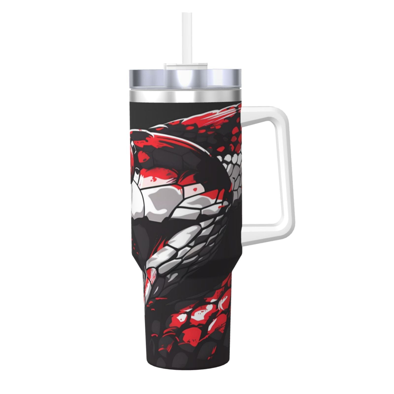 Rocae Fierce Red Viper Graphic Art for 40OZ Ice Bully With Handle Keeps ...