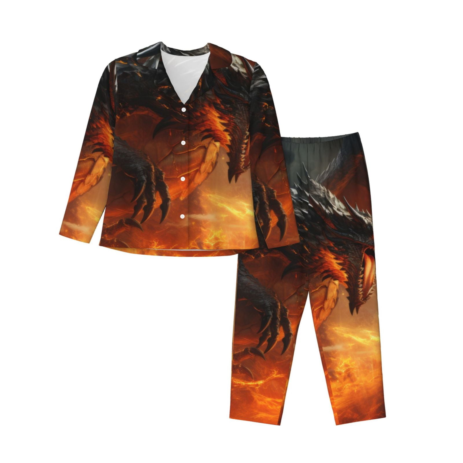 Rocae Fiery Dragon Of Chaos for Pajamas for Women Set Lounge Sets Women ...