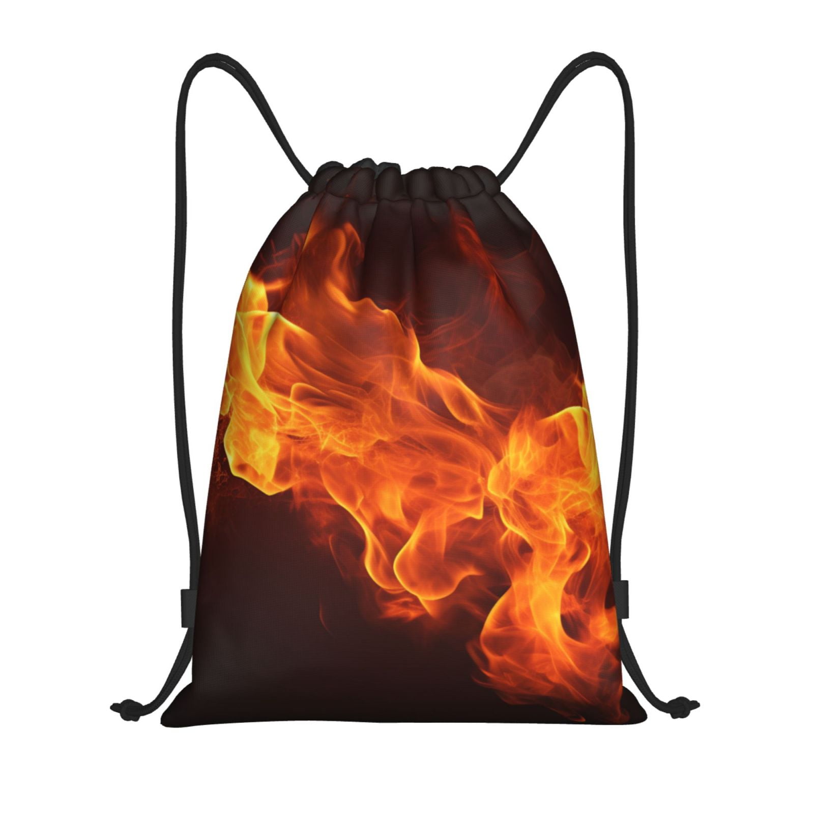 Rocae Fiery Orange Flames Energy for Gym Bag Drawstring Bags Gym ...