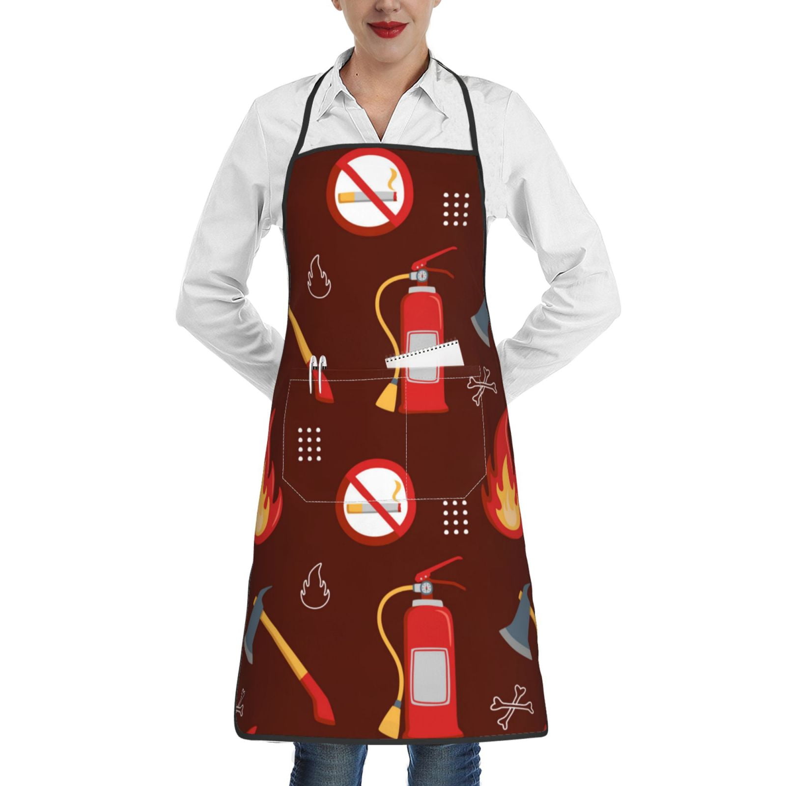 Rocae Fire Extinguisher for Kitchen Aprons for Women Adjustable Cooking ...