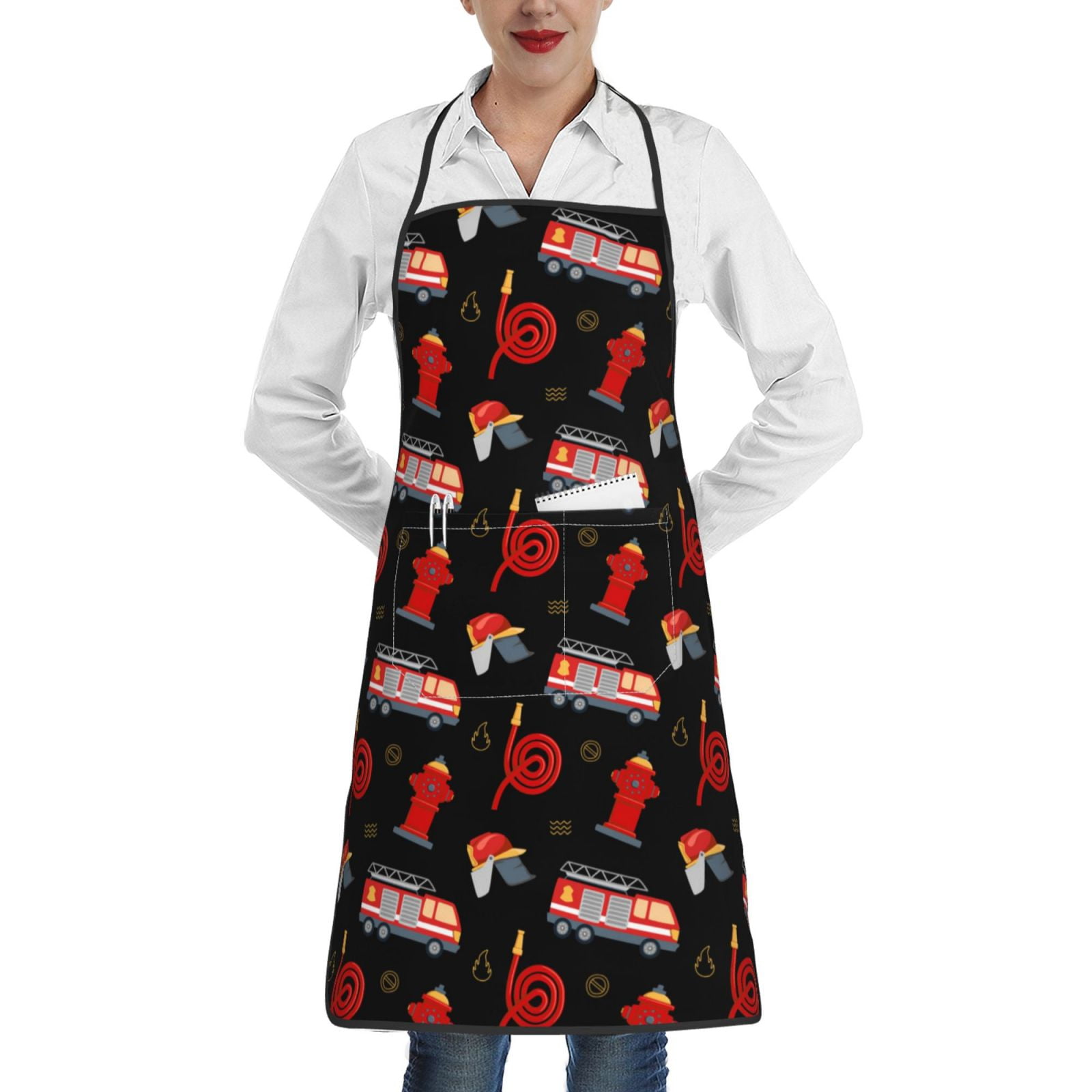 Rocae Fire Fighting for Kitchen Aprons for Women Adjustable Cooking ...