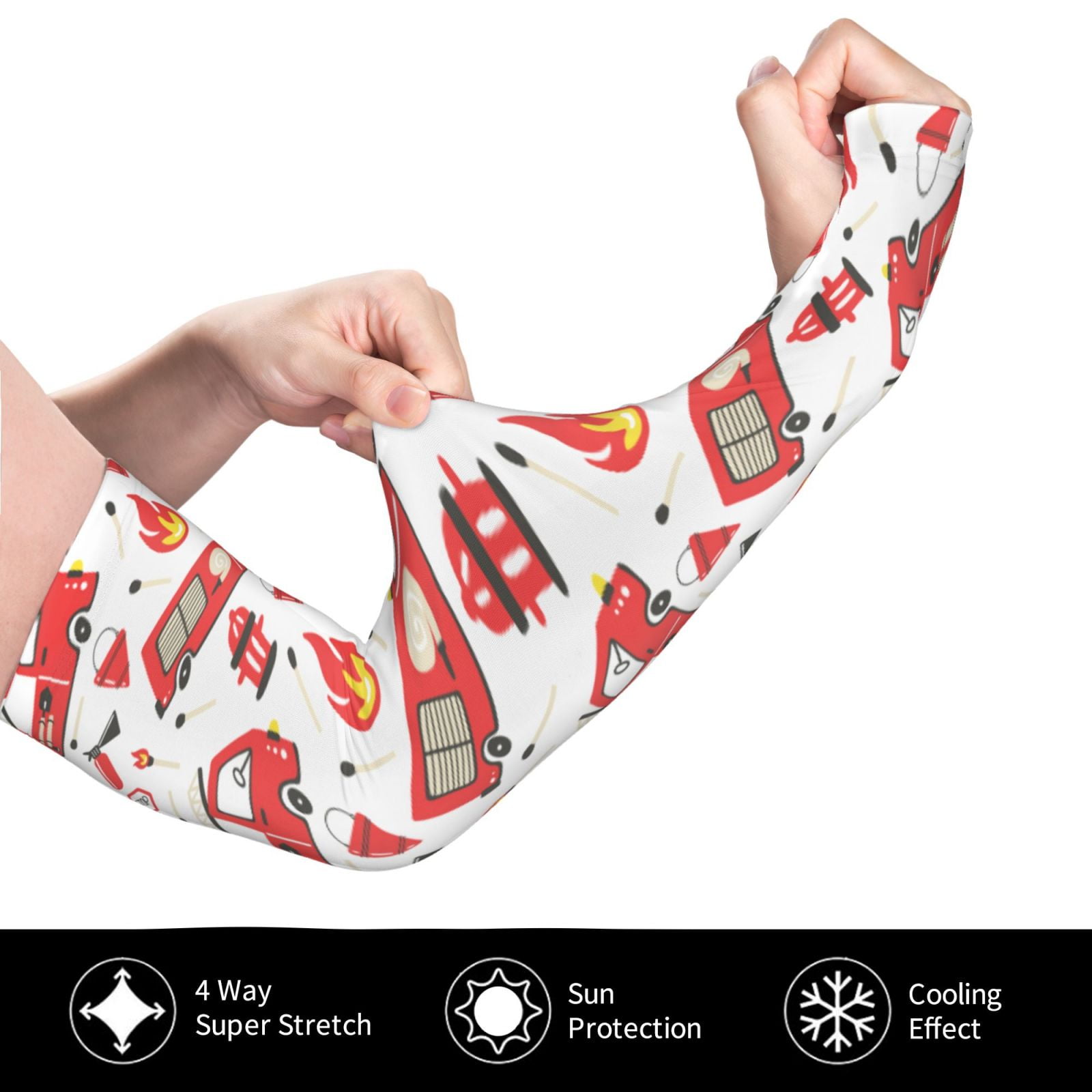 Rocae Fire Truck for Sports Cooling Arm Compression Sleeves for Men ...
