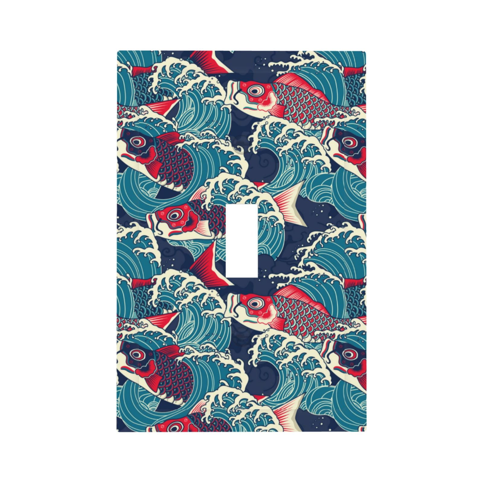 Rocae Fish In The Wave for Decorator Light Switch or Receptacle Outlet ...