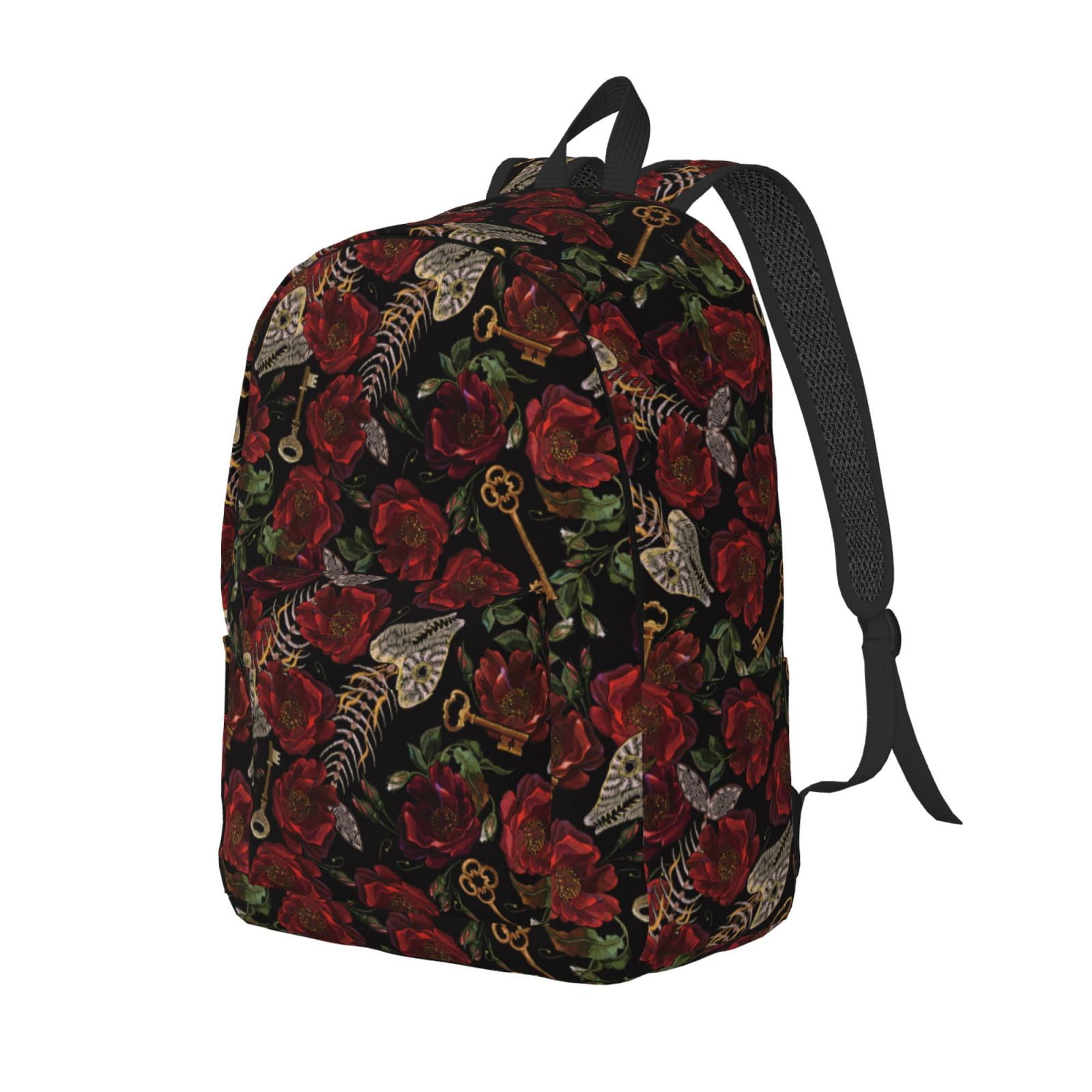 Rocae Fishbone Rose for Canvas College Laptop Backpack for Men Women ...