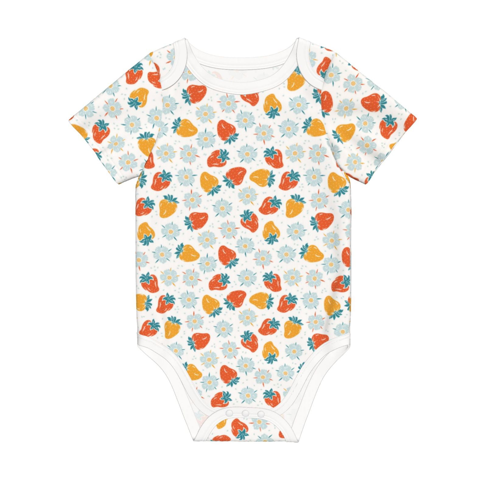 Rocae Floral Strawberr for Baby Climbing Clothes Soft Baby Romper for ...