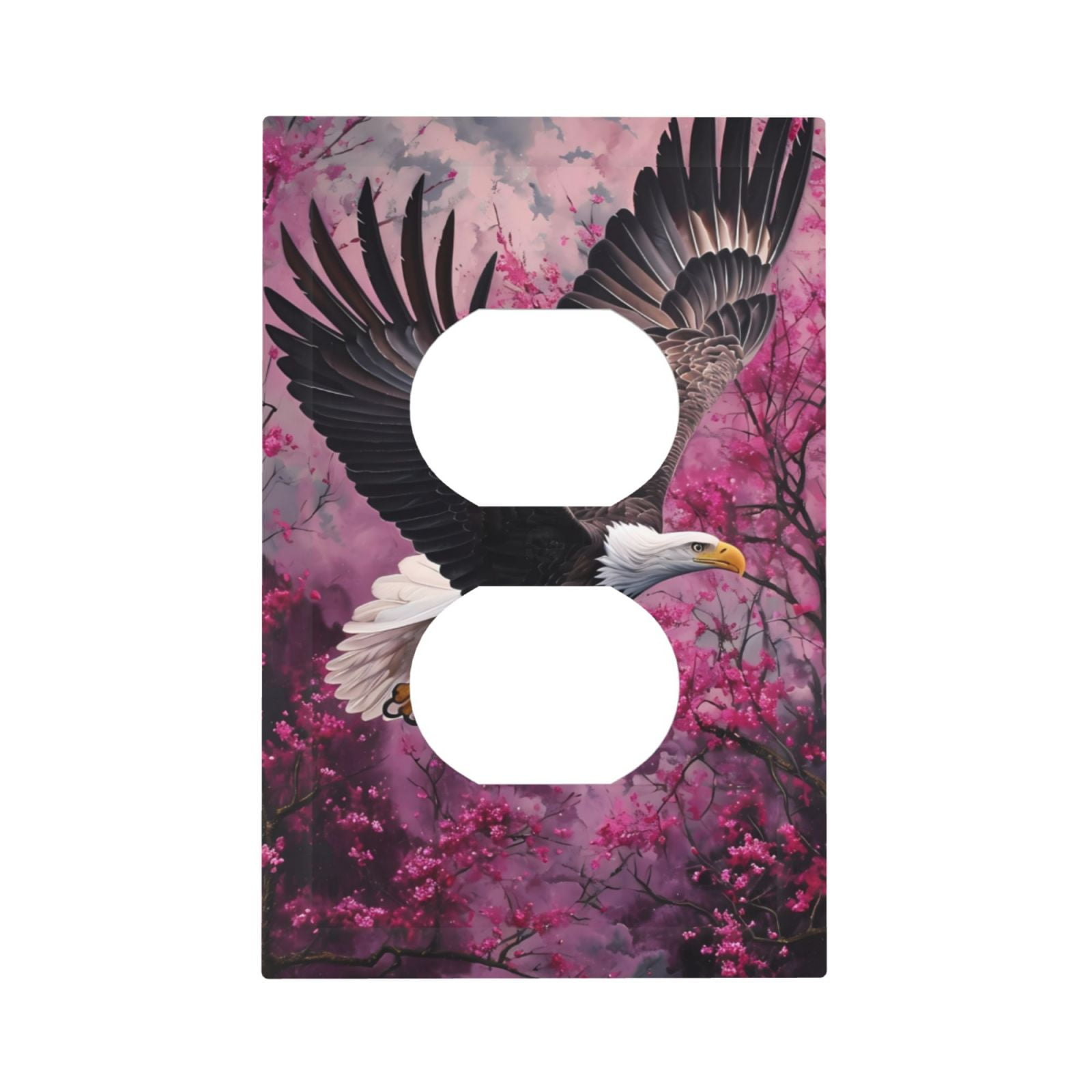 Rocae Flower Bald Eagle for Decorator Light Switch or Receptacle Outlet ...