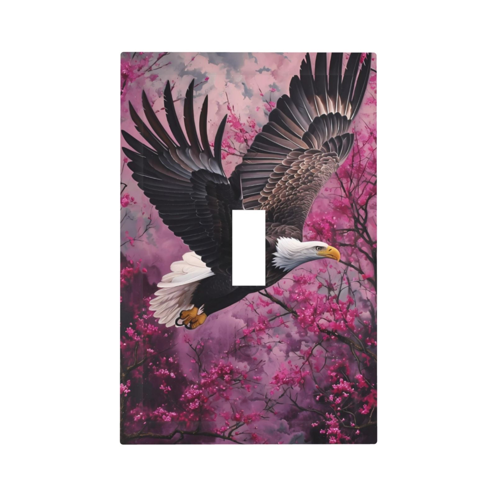 Rocae Flower Bald Eagle for Decorator Light Switch or Receptacle Outlet ...