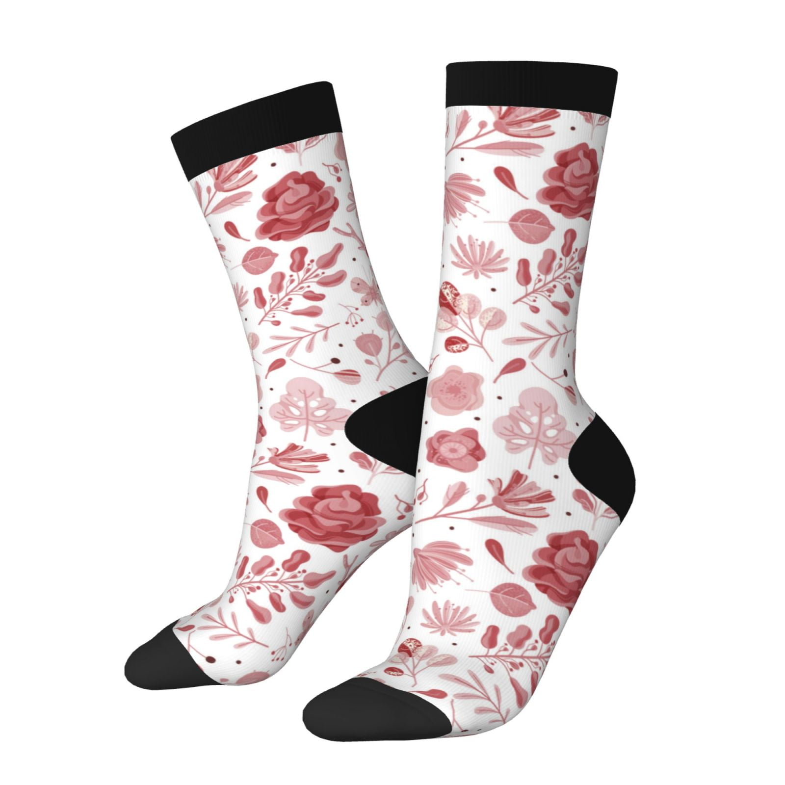Rocae Flower Leaves for Adult Socks Casual Athletic Stretchy Loose ...