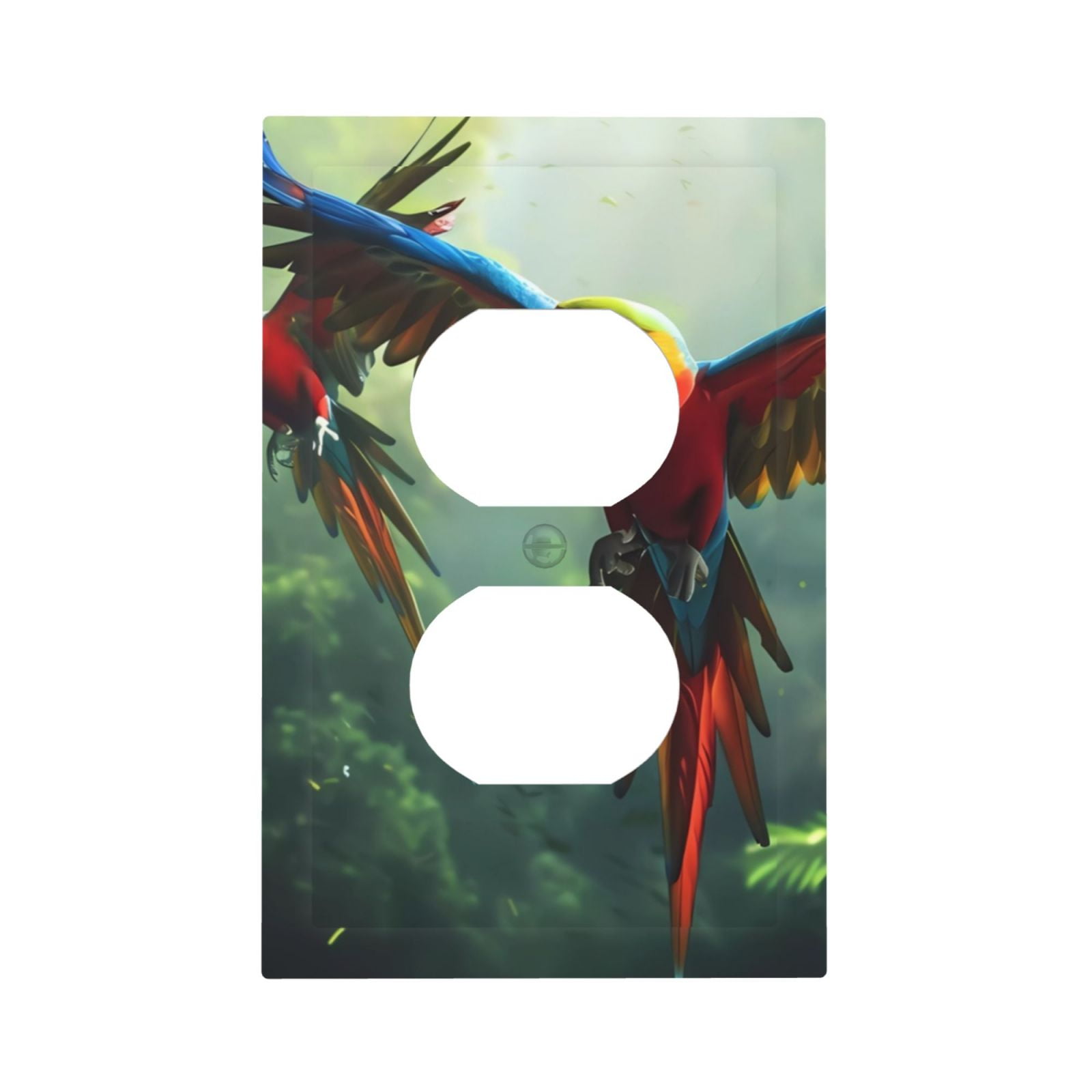 Rocae Flying Parrots In Jungle for Decorator Light Switch or Receptacle ...