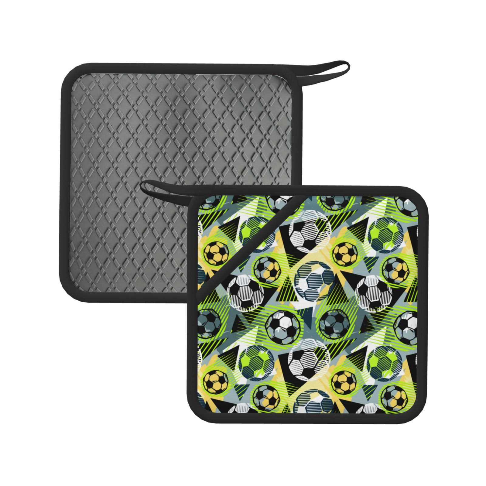 Rocae Football Doodle for Square Silicone Anti-scalding Mat Trivet Hot ...