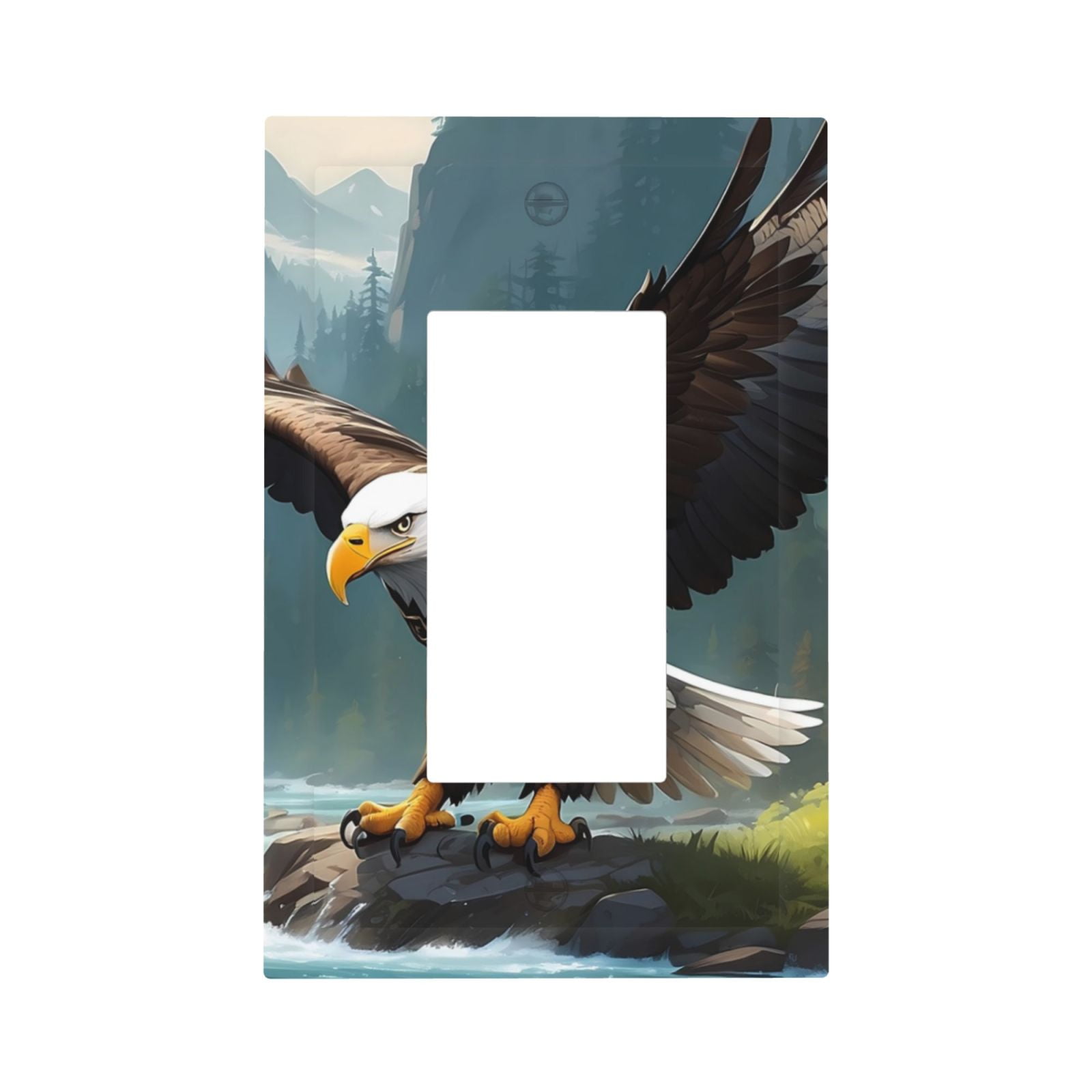 Rocae Forest River Bald Eagle for Decorator Light Switch or Receptacle ...