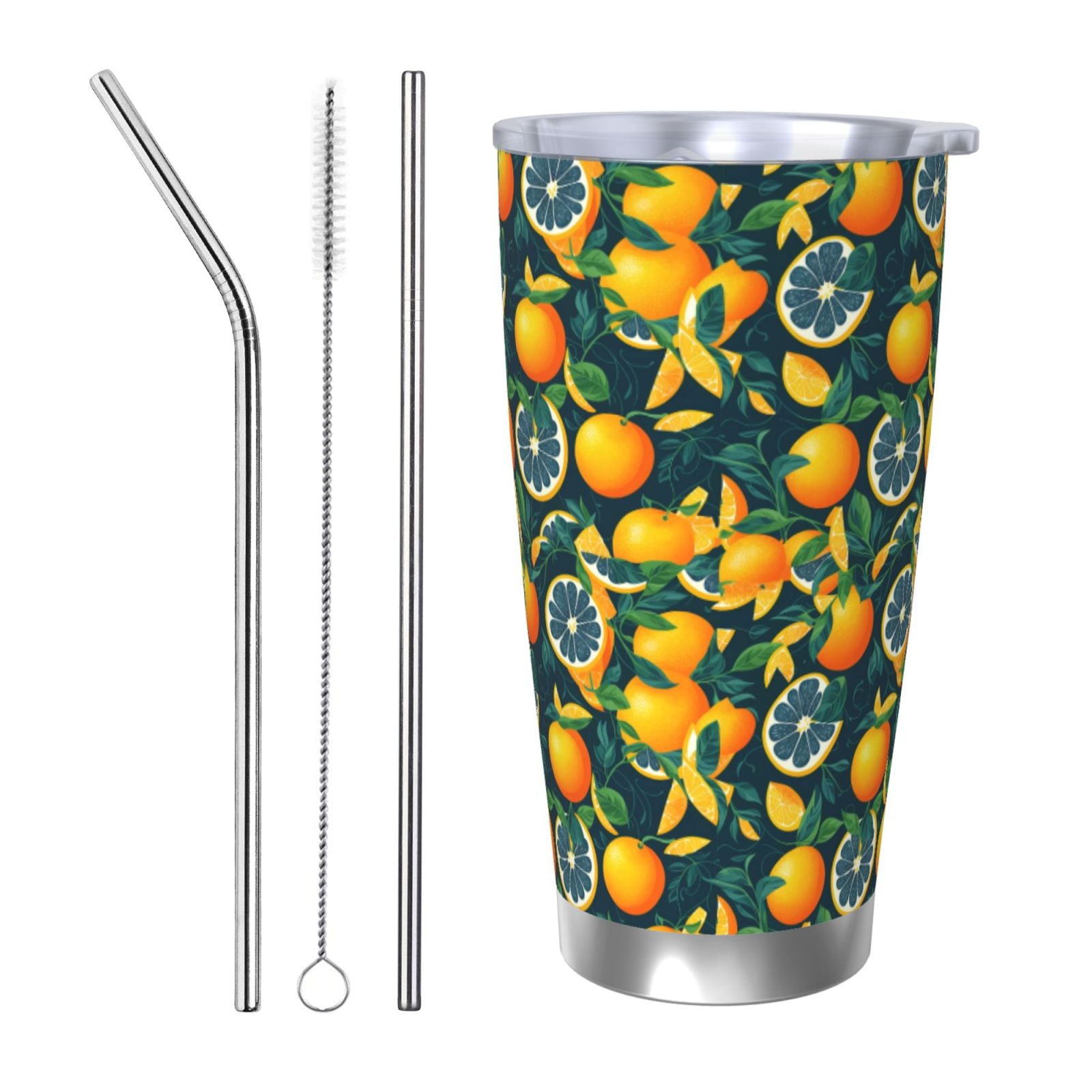 Rocae Fresh Orange for 20 Ounces Stainless Steel Insulted Tumbler Car Cup Drink Mug ...