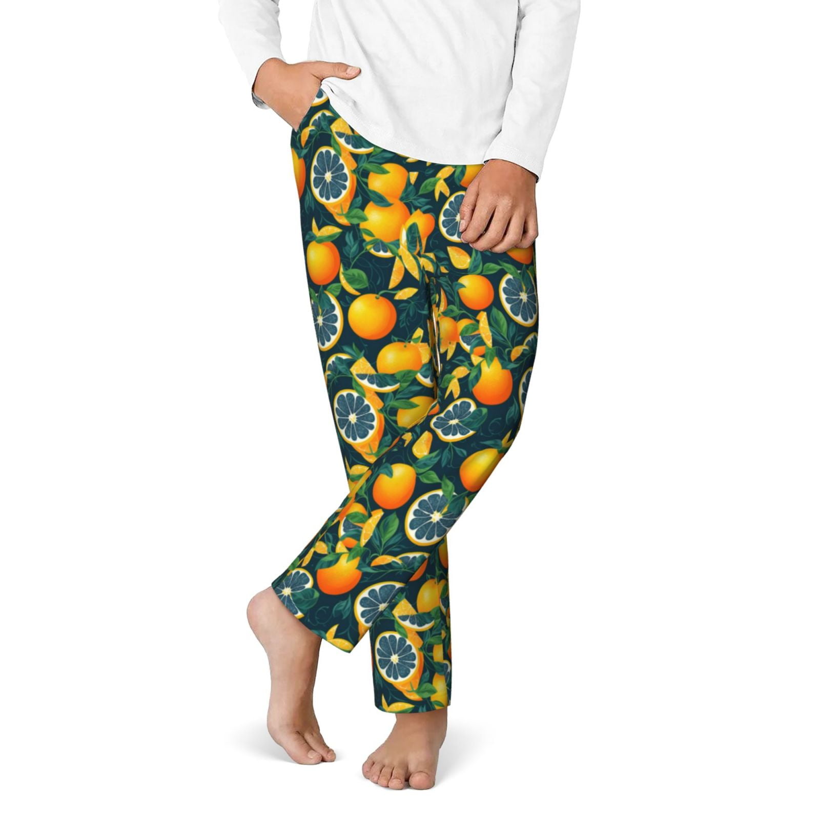 Rocae Fresh Orange for Teenagers' Pajama Pants,Girls lounge pants ...