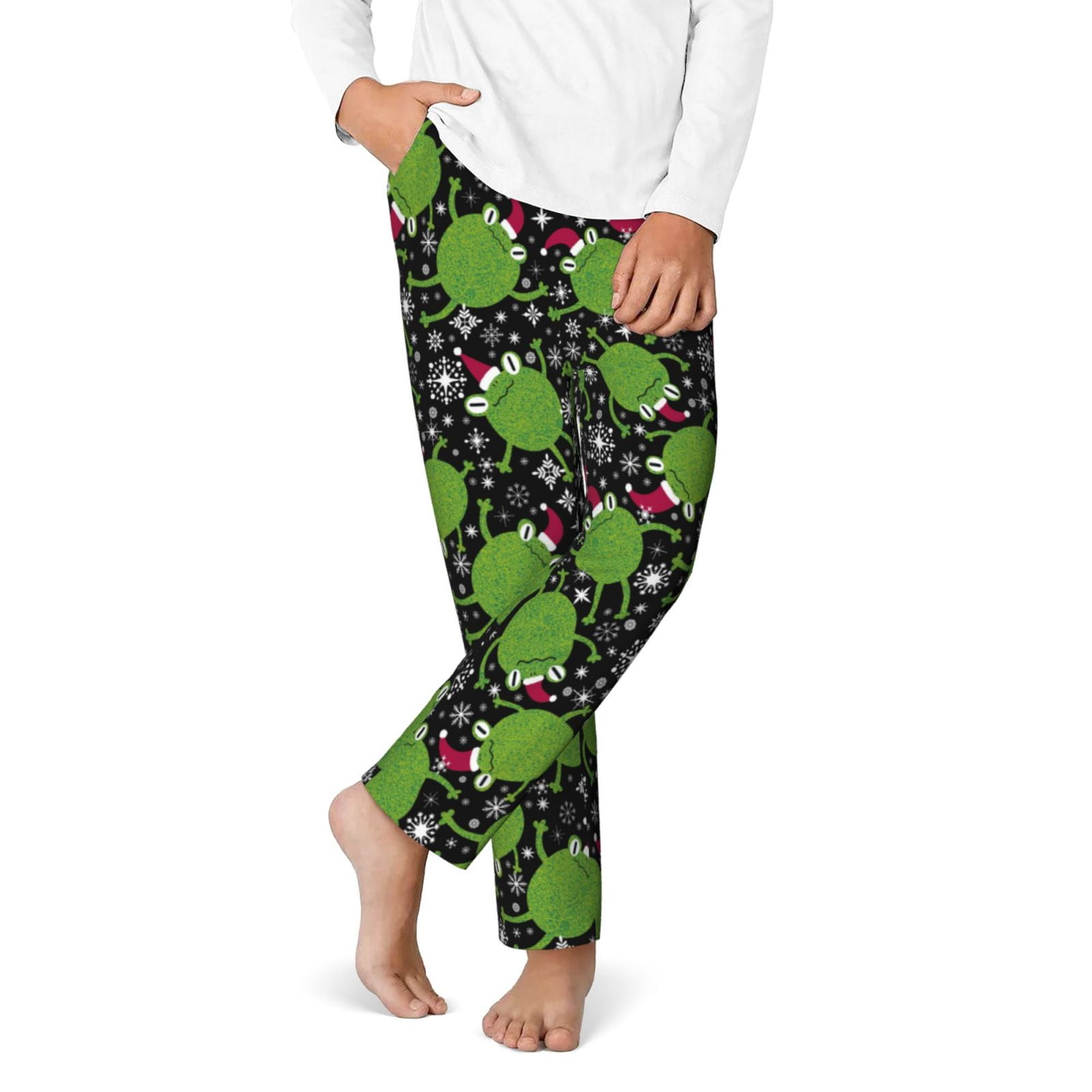 Rocae Frogs And Santa Hat for Teenagers' Pajama Pants,Girls lounge ...