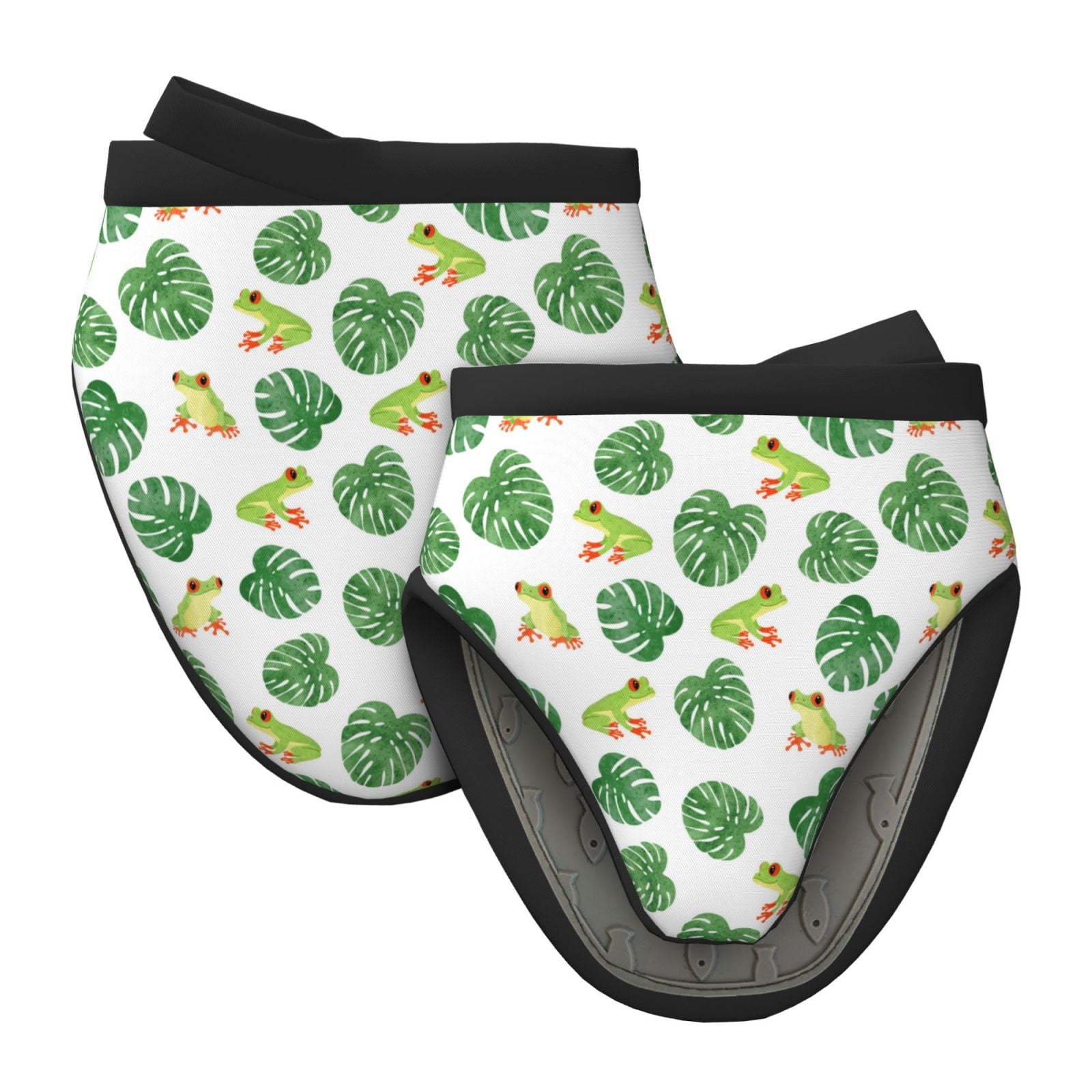 Rocae Frogs And Tropical Leaves for Mini Oven Mitts Rubber Oven Glove ...