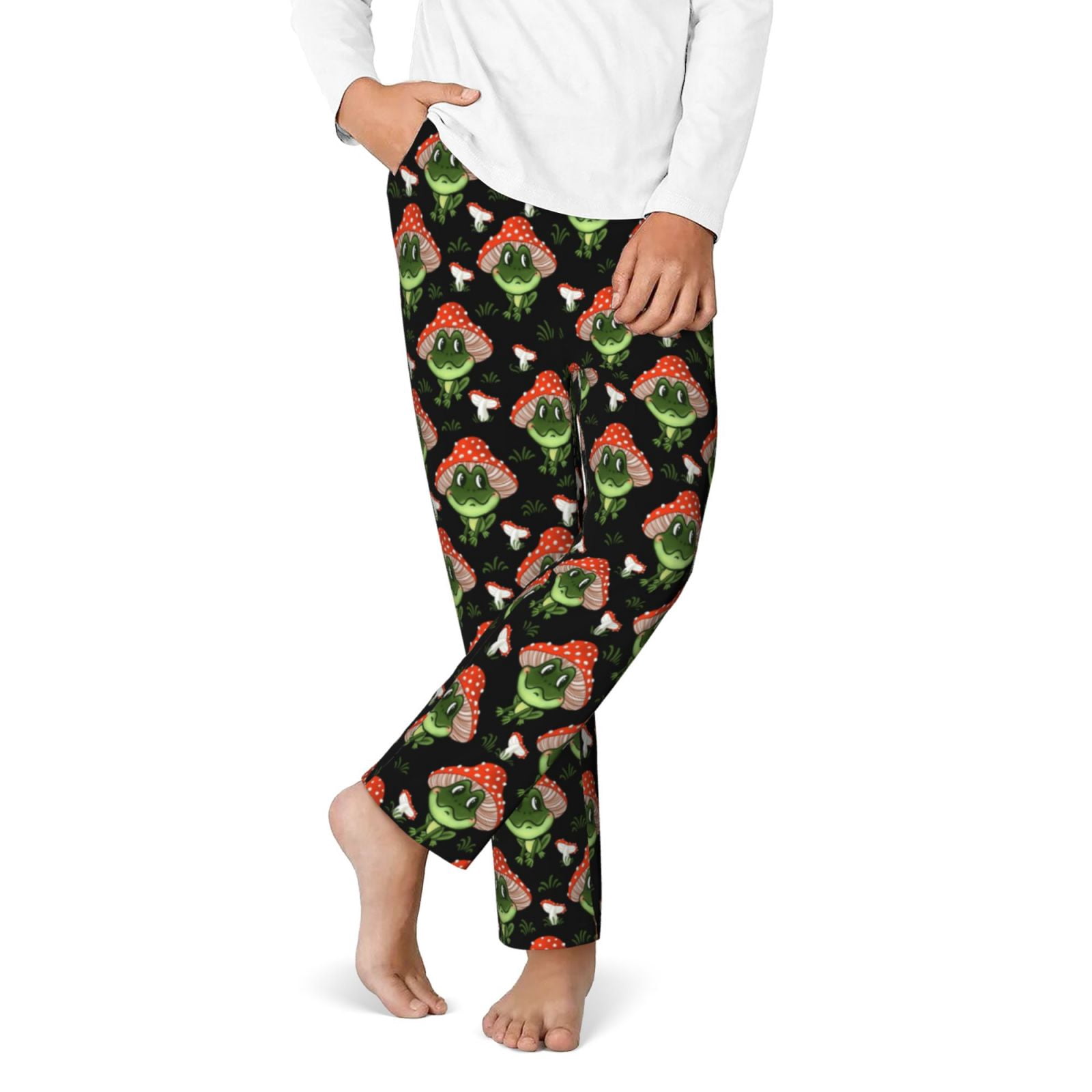 Rocae Frogs In Mushroom Hats for Teenagers' Pajama Pants,Girls lounge ...