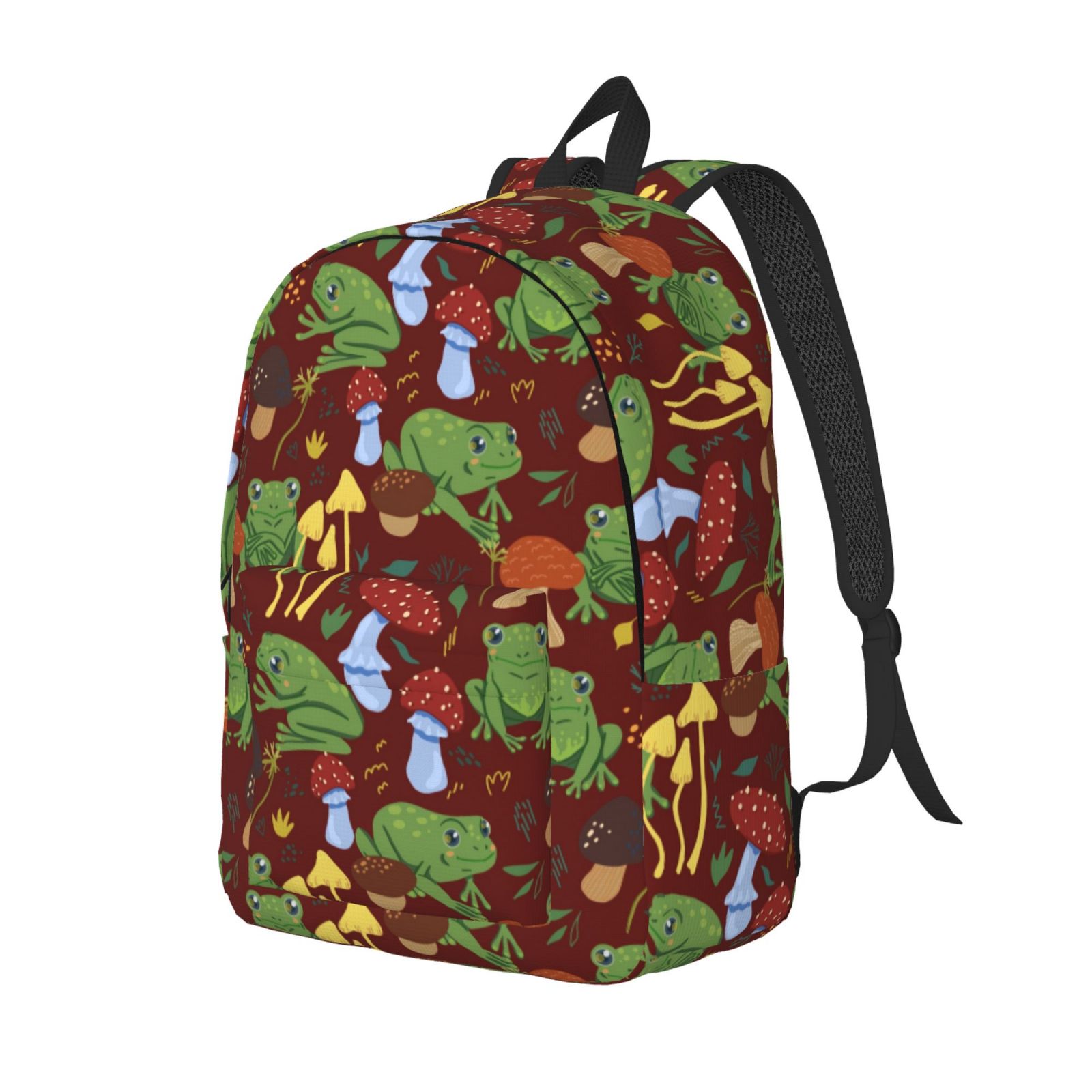 Rocae Frogs and Mushrooms for Canvas College Laptop Backpack for Men ...