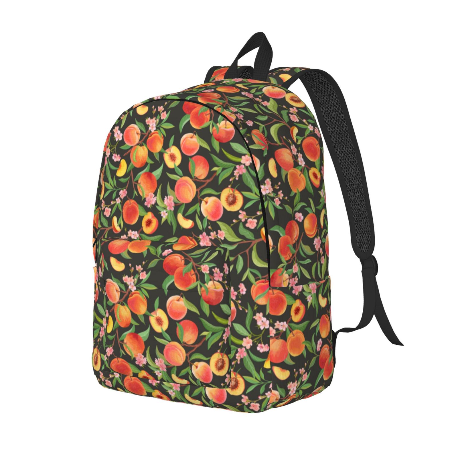 Rocae Fruits Peach for Canvas College Laptop Backpack for Men Women ...