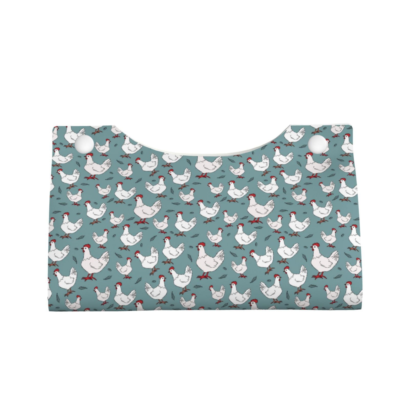 Rocae Funny Chicken Print Long Tissue Box Lid Durable Leather Tissue ...
