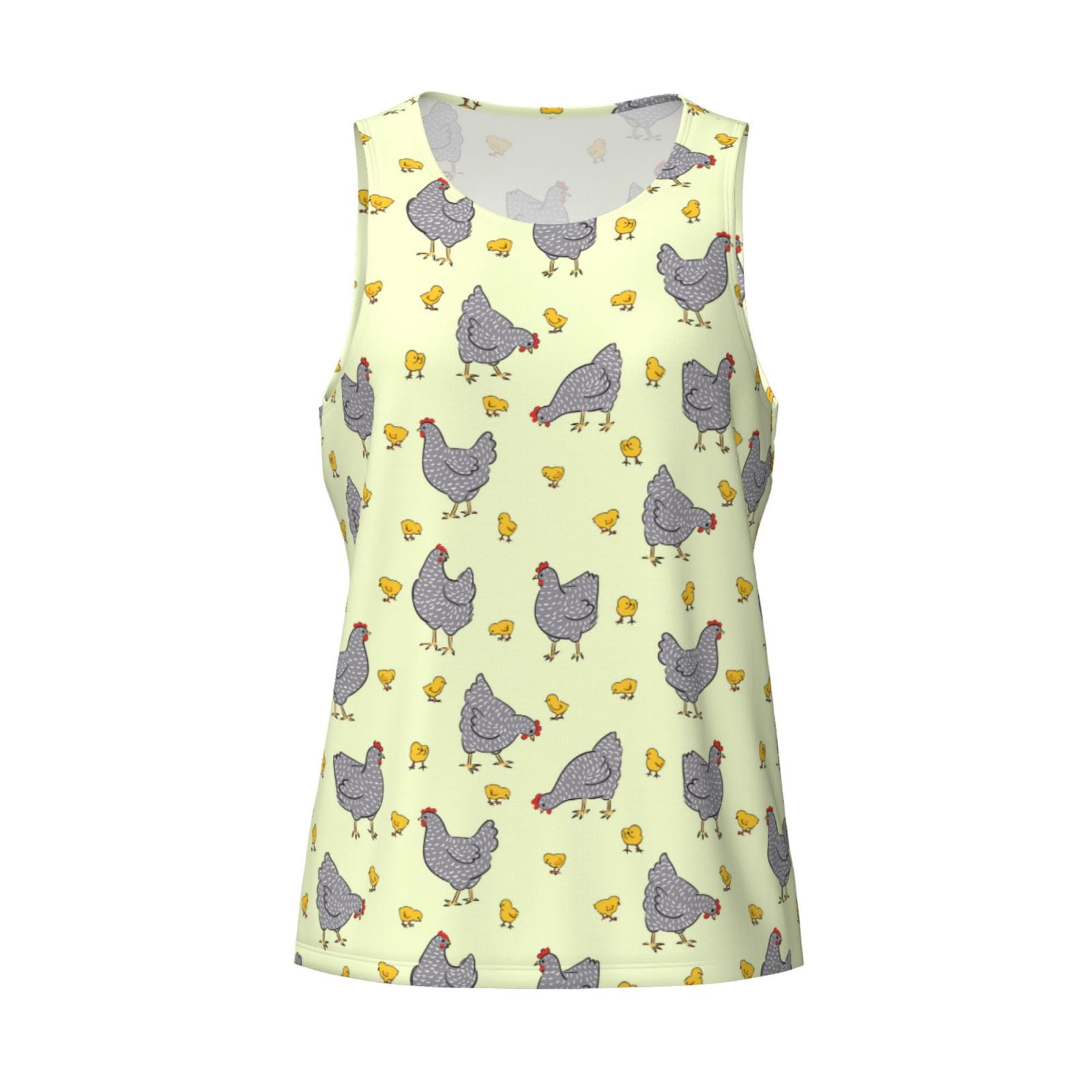 Rocae Funny Chicken for Men's Workout Tank Top Men's Running Tank Top ...