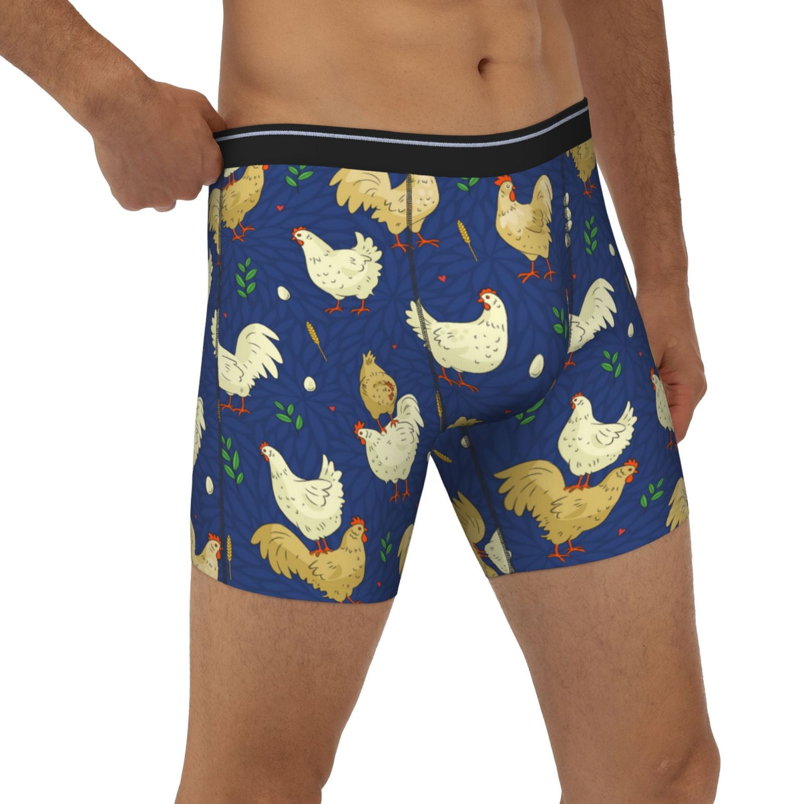 Rocae Funny Chicken for Stretch Moisture-Wicking Underwear,Men's ...