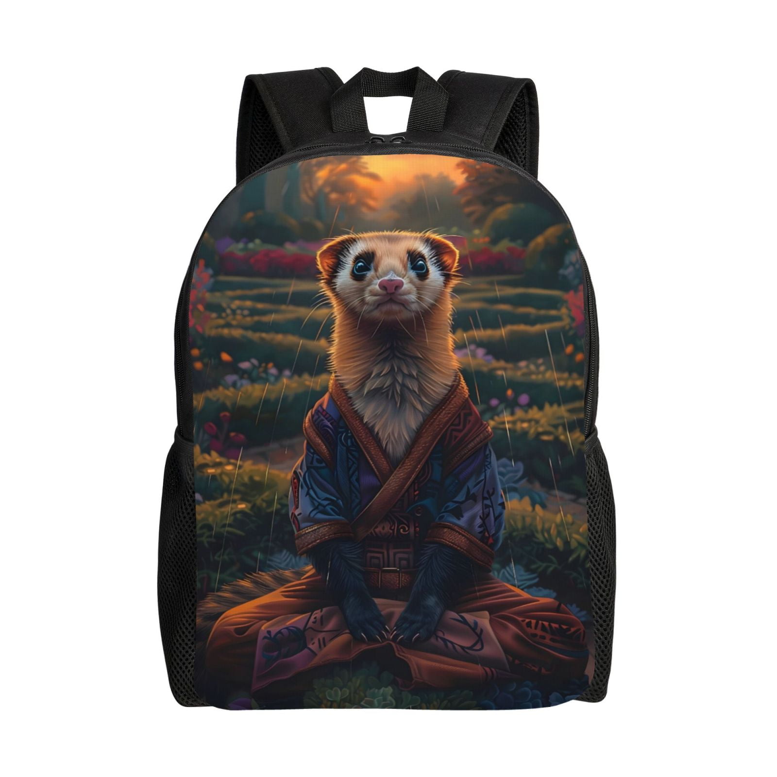 Rocae Garden Meditating Weasel print Computer Bag with Separate ...