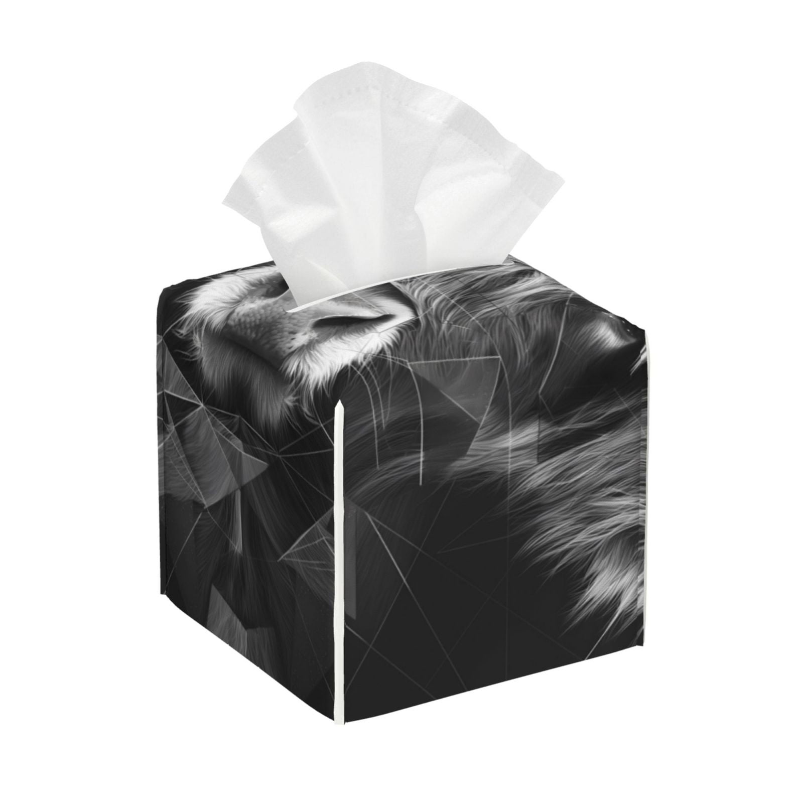 Rocae Geometric Bull Design for High-grade Leather Tissue Box,Office ...