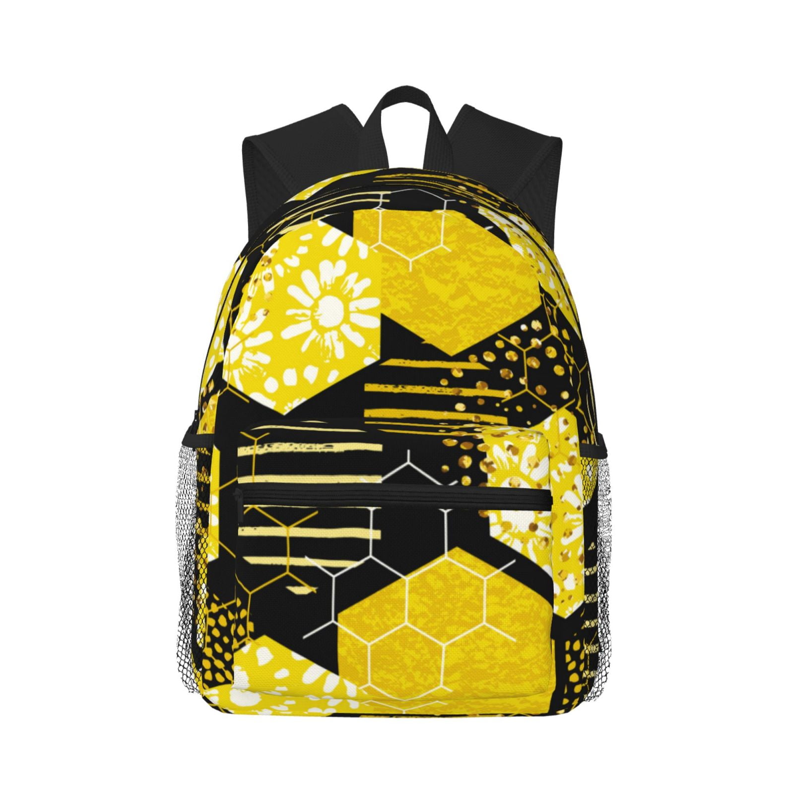 Rocae Geometric Pattern with Bee for Lightweight Casual Backpack Travel ...