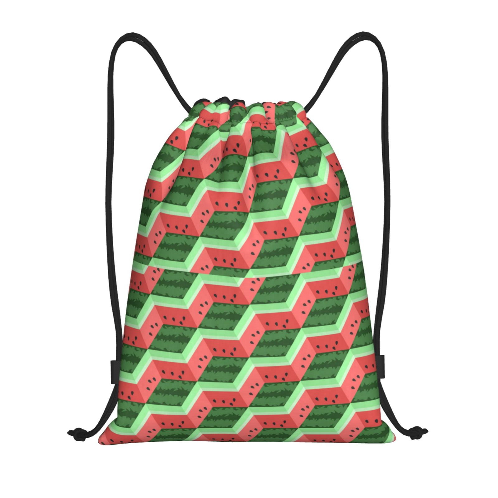 Rocae Geometric Watermelon for Gym Bag Drawstring Bags Gym Backpack for ...
