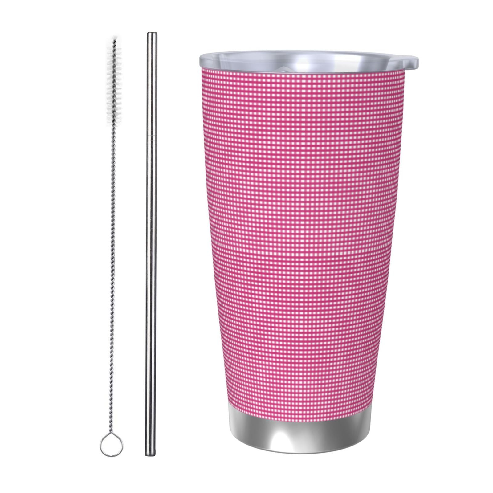 Rocae Gingham for 20 Ounces Stainless Steel Insulted Tumbler Car Cup ...