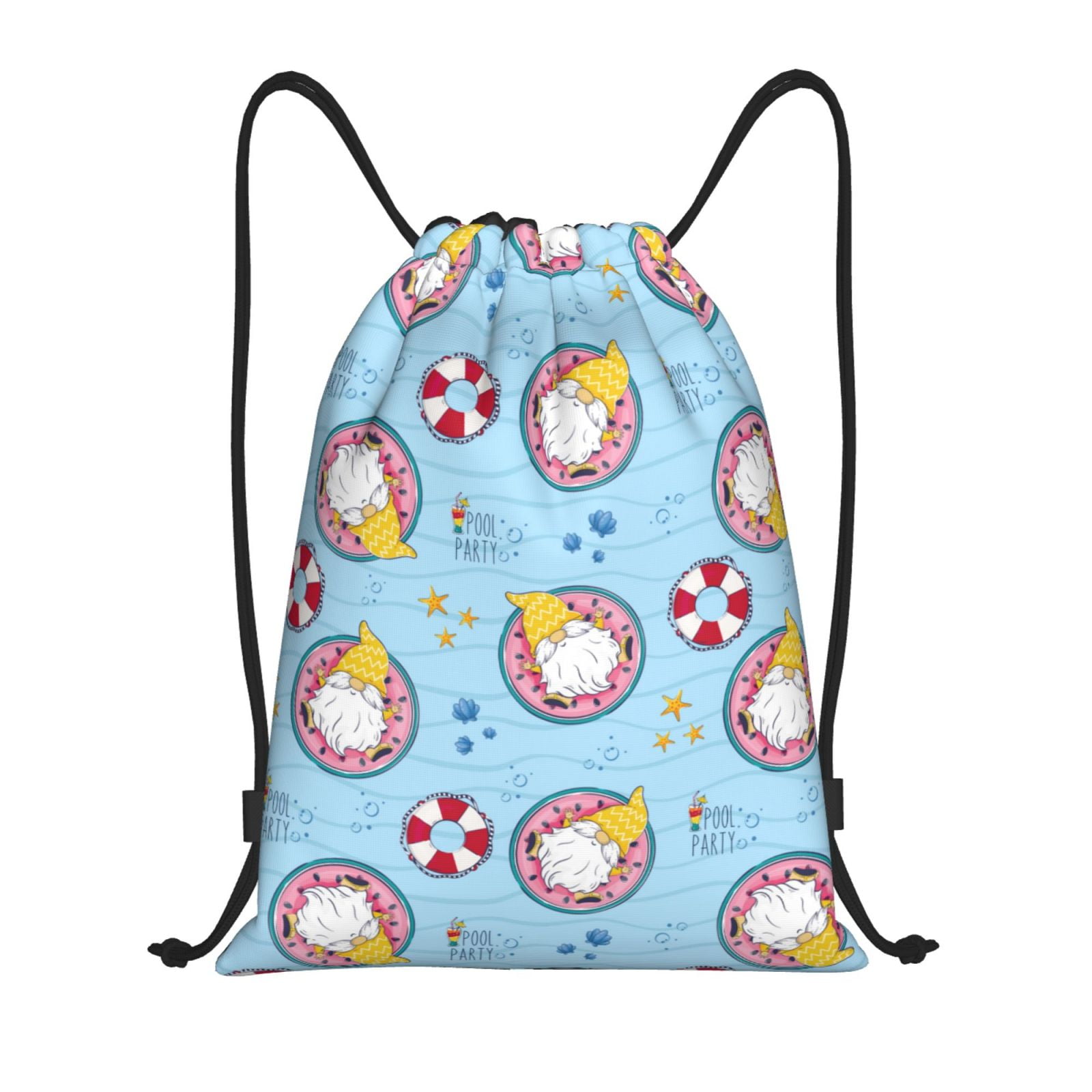 Rocae Gnome On A Watermelon Mattress In The Pool for Gym Bag Drawstring ...