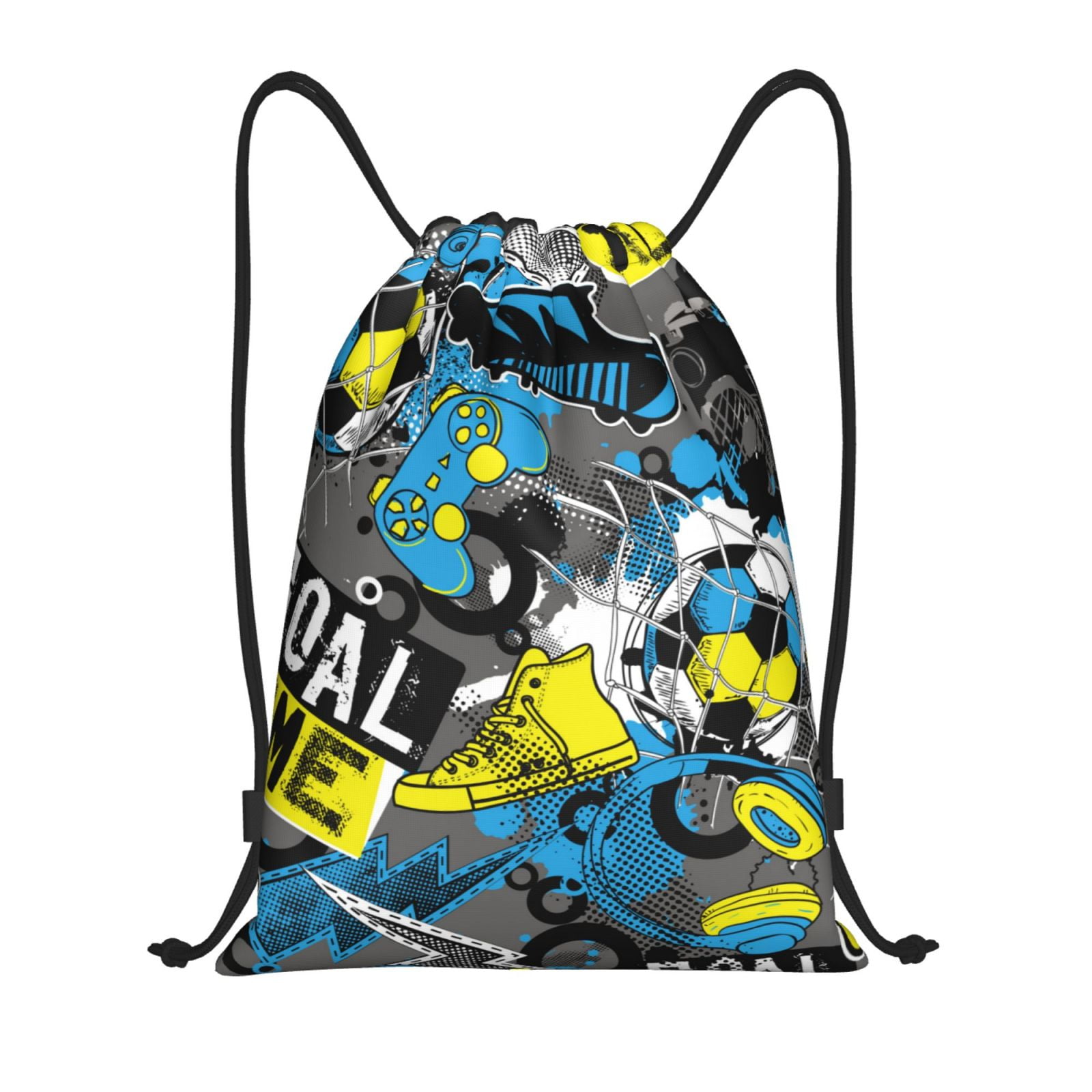 Rocae Goal Time for Gym Bag Drawstring Bags Gym Backpack for Gym ...