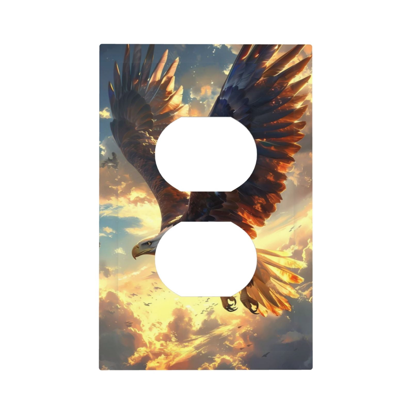 Rocae Golden Sky Bald Eagle for Decorator Light Switch or Receptacle ...