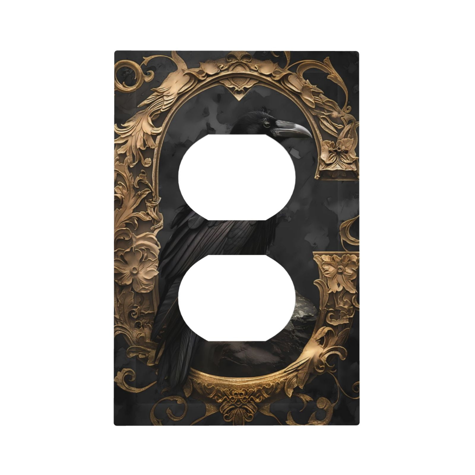 Rocae Gothic Raven Portrait for Decorator Light Switch or Receptacle ...