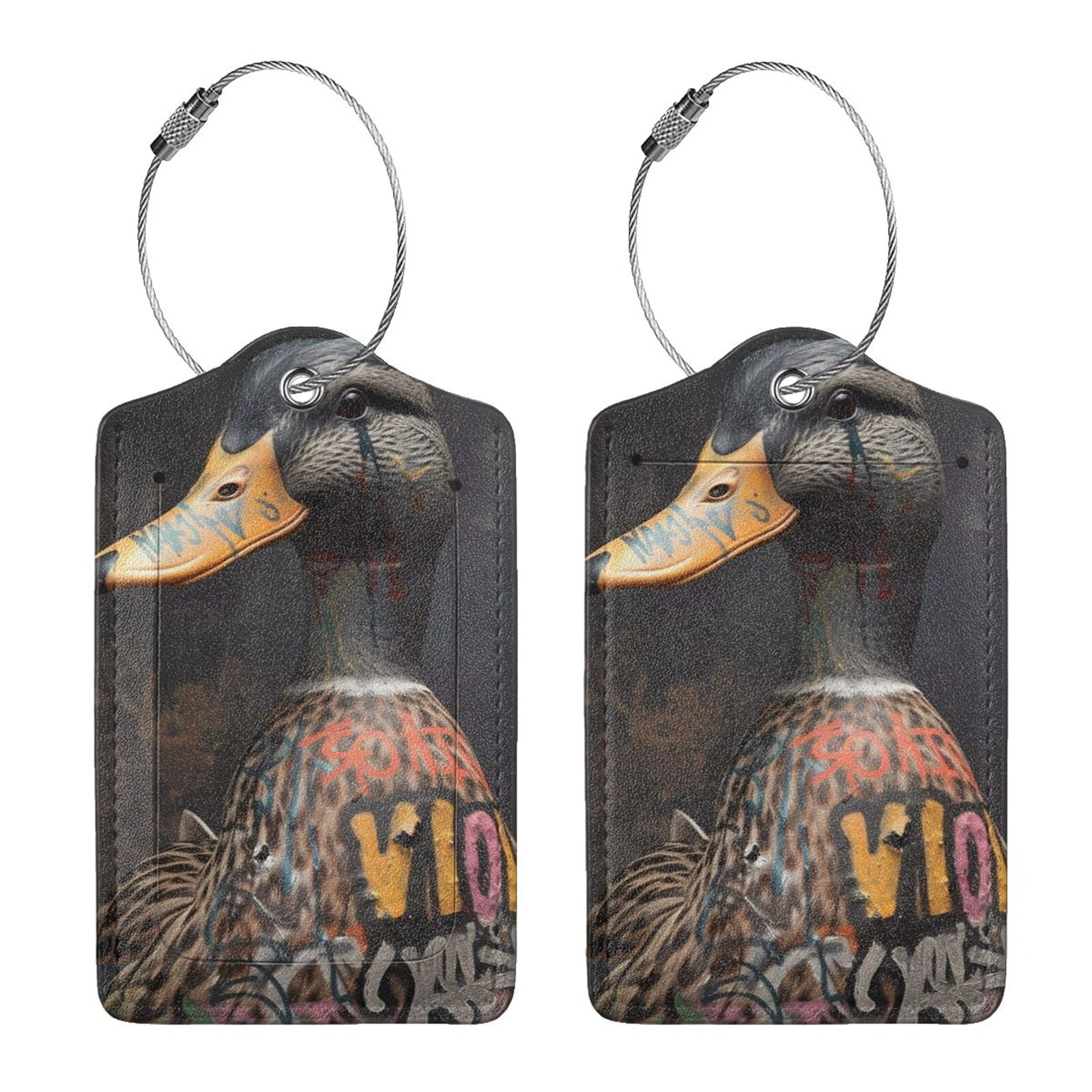 Rocae Graffiti Cool Duck for Leather Luggage Baggage Tags ID Label ...