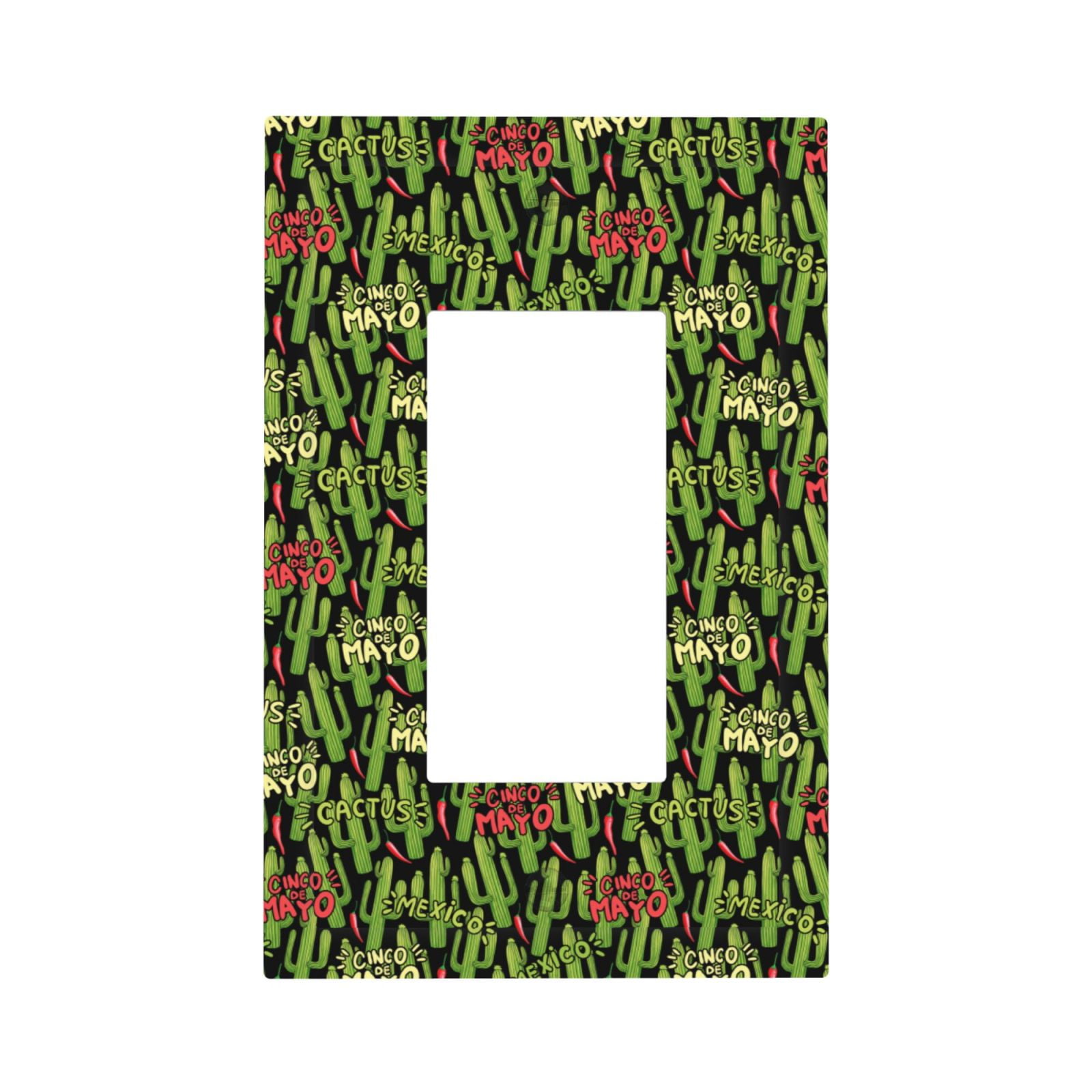 Rocae Green Cacti And Red Chili for Decorator Light Switch or ...