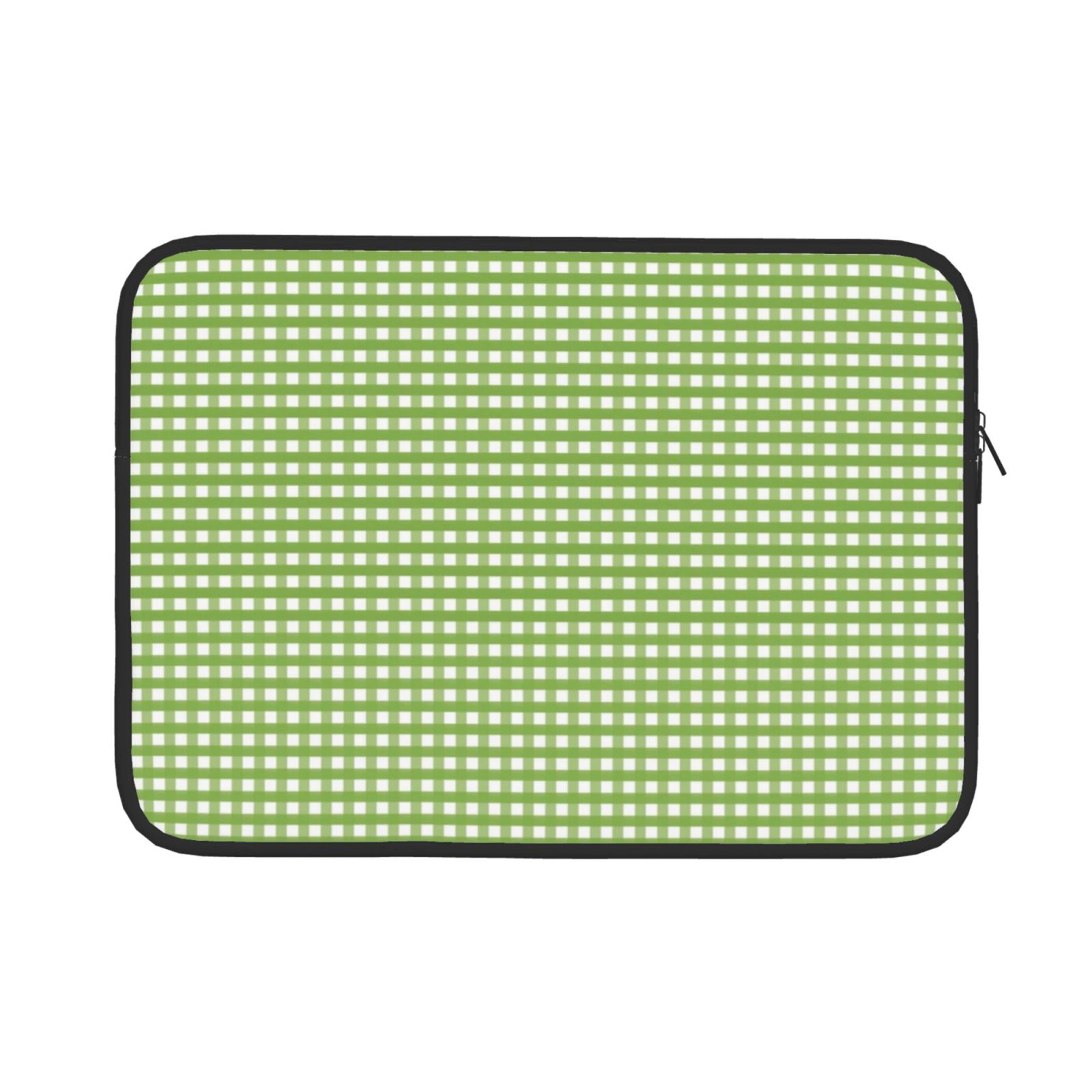 Rocae Green Gingham for Classic Slim Ergonomic Briefcase and Waterproof ...