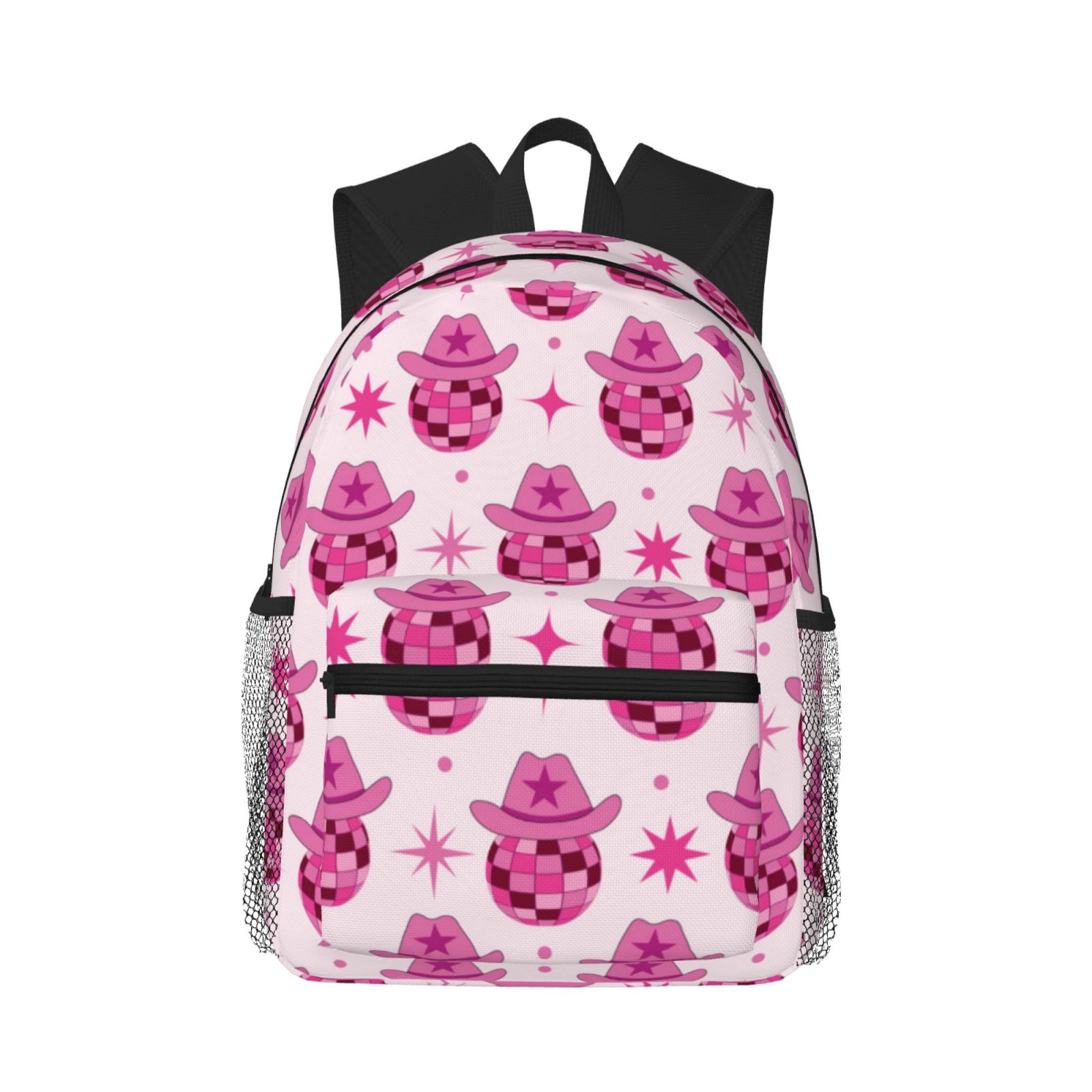 Rocae Groovy Pink Disco Balls for Lightweight Casual Backpack Travel ...