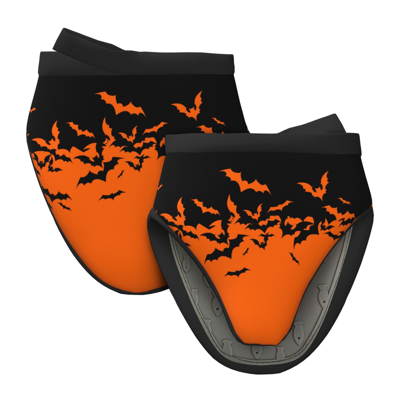 Rocae Halloween With Black Bats for Mini Oven Mitts Rubber Oven Glove ...