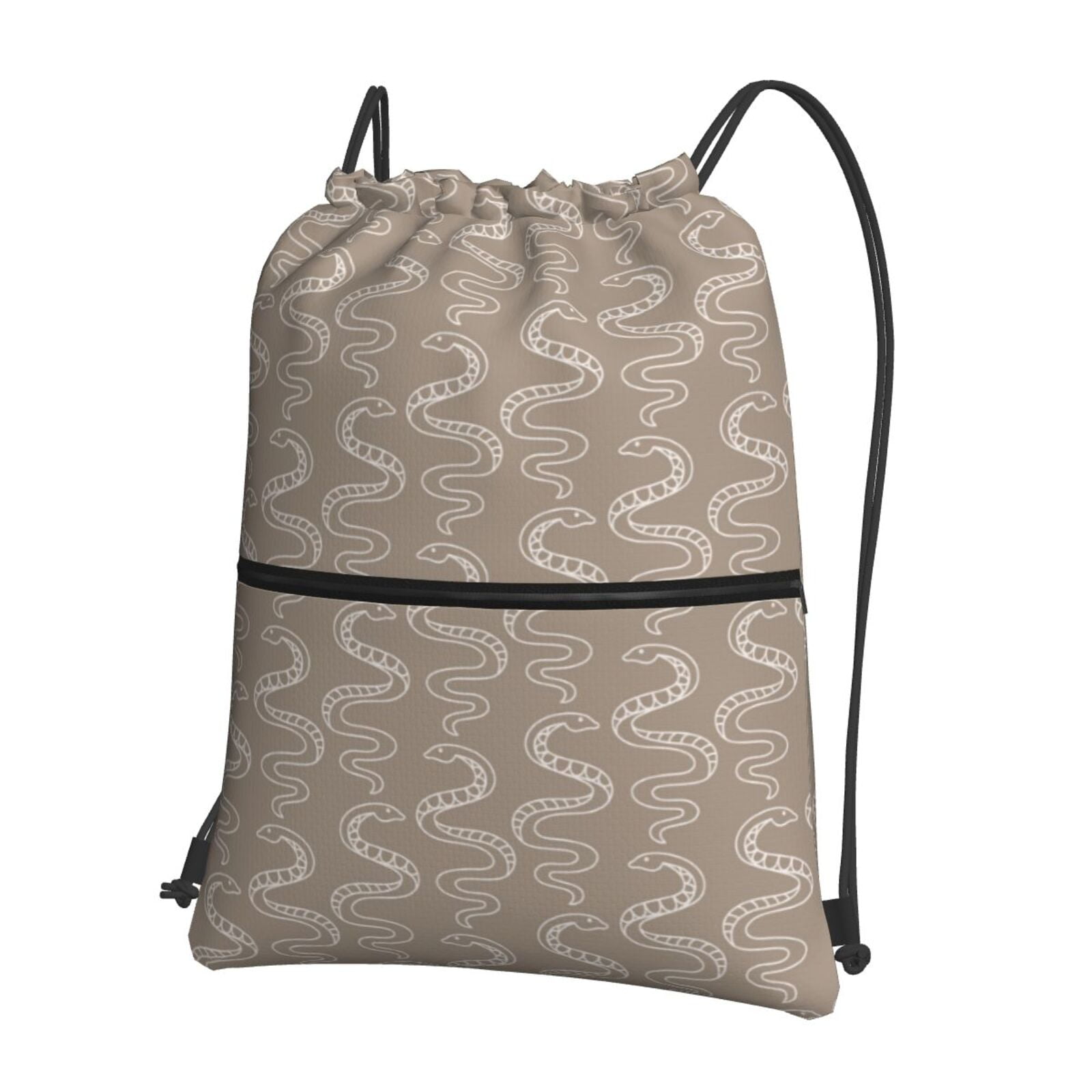 Rocae Hand Drawn Snake for Drawstring zipper Backpack Gym Backpack Bag ...