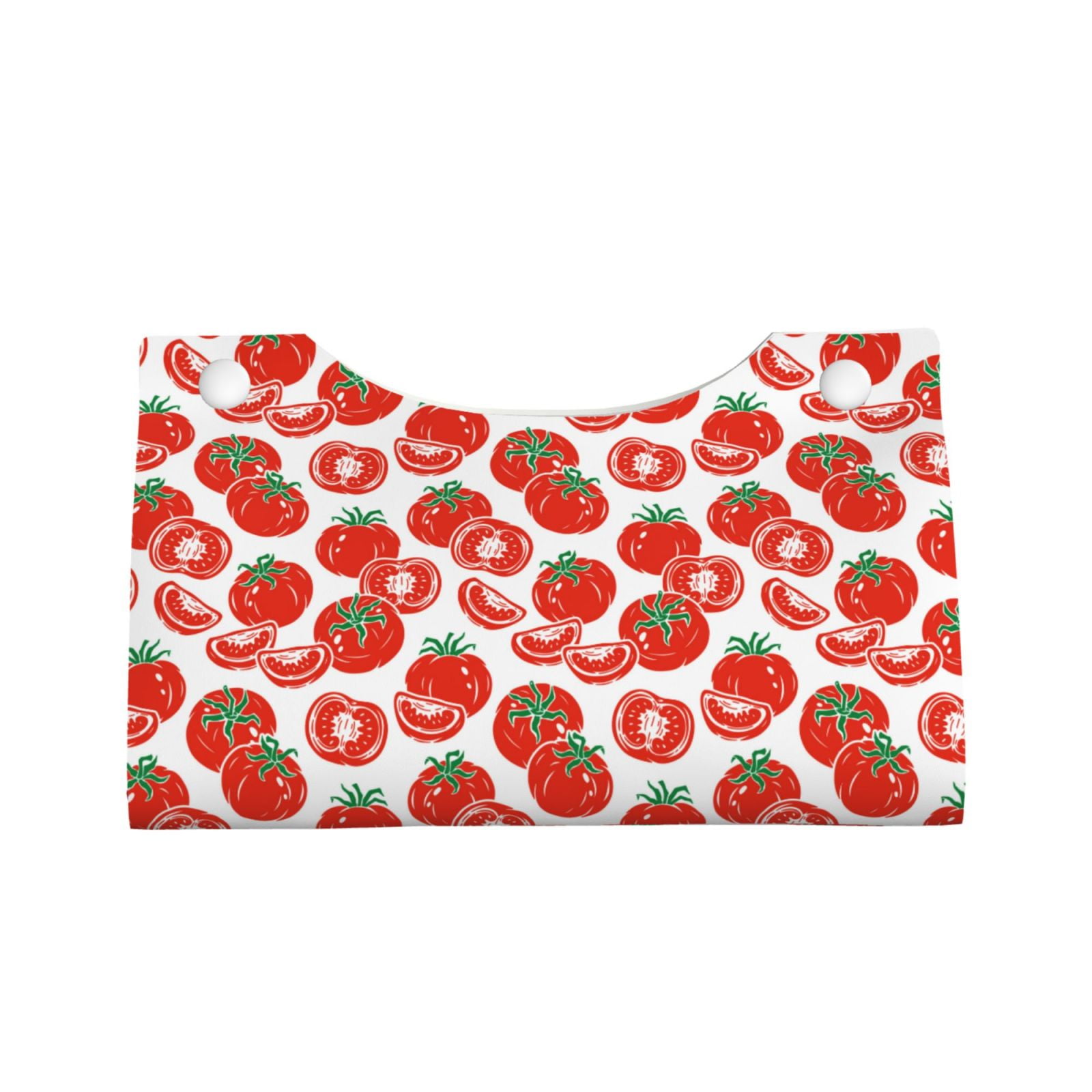 Rocae Hand Drawn Tomatoes Print Long Tissue Box Lid Durable Leather ...