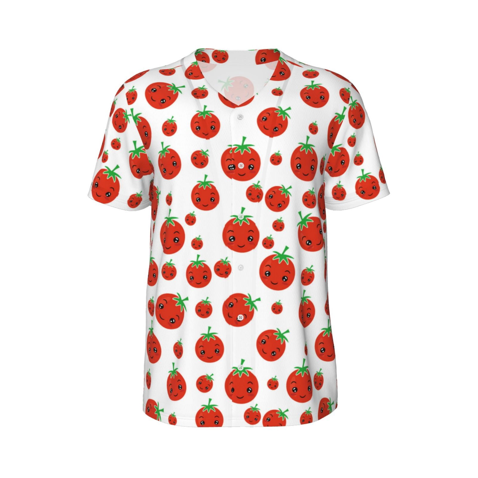 Rocae Hand Drawn Tomatoes for Breathable Men's Baseball T-Shirt ...