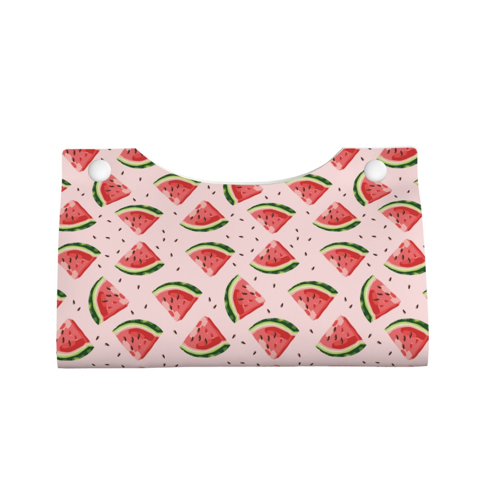Rocae Hand Drawn Watermelon Print Long Tissue Box Lid Durable Leather ...