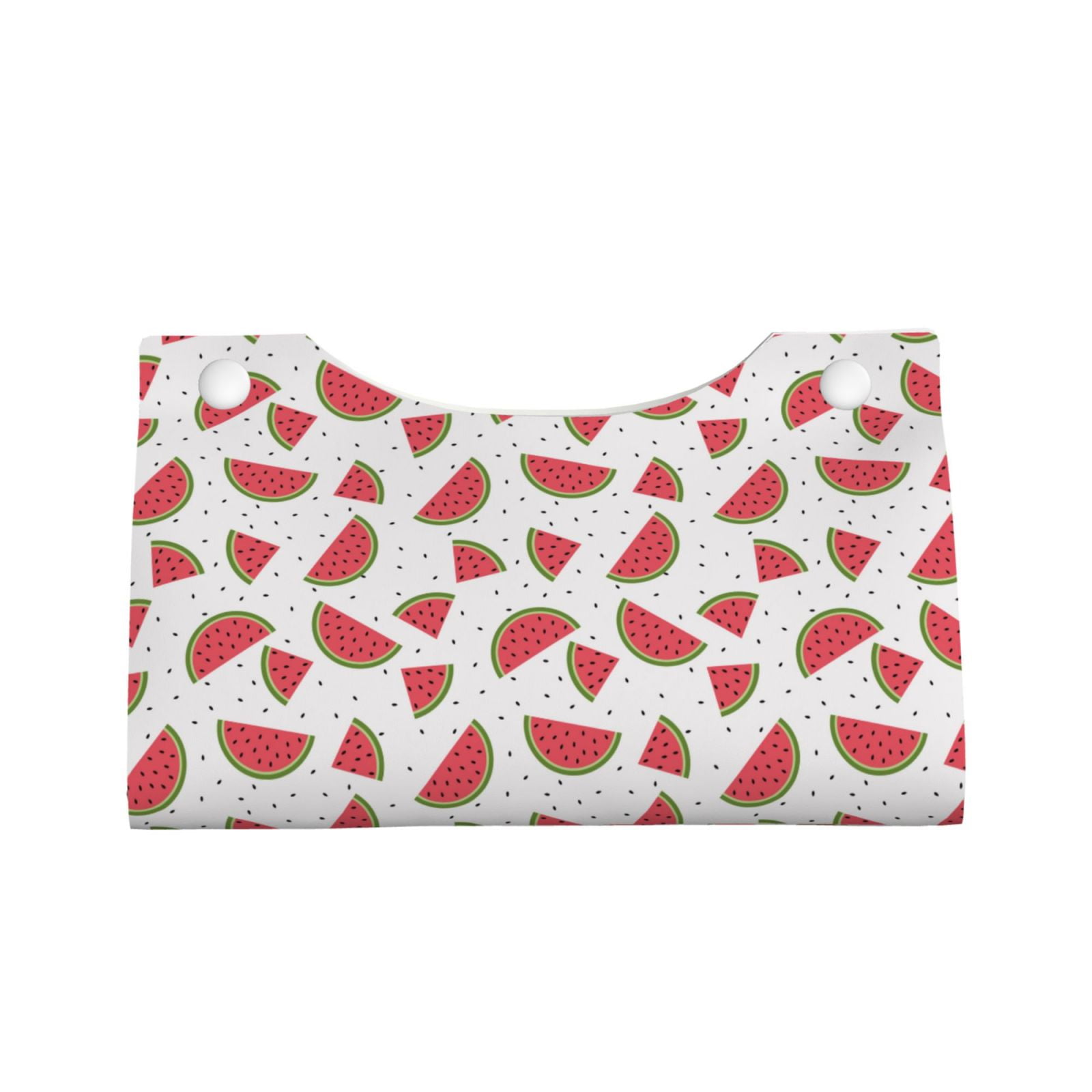 Rocae Hand Drawn Watermelon Print Long Tissue Box Lid Durable Leather ...