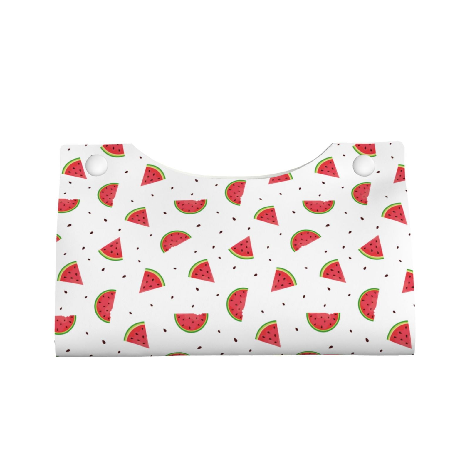 Rocae Hand Drawn Watermelon Print Long Tissue Box Lid Durable Leather ...