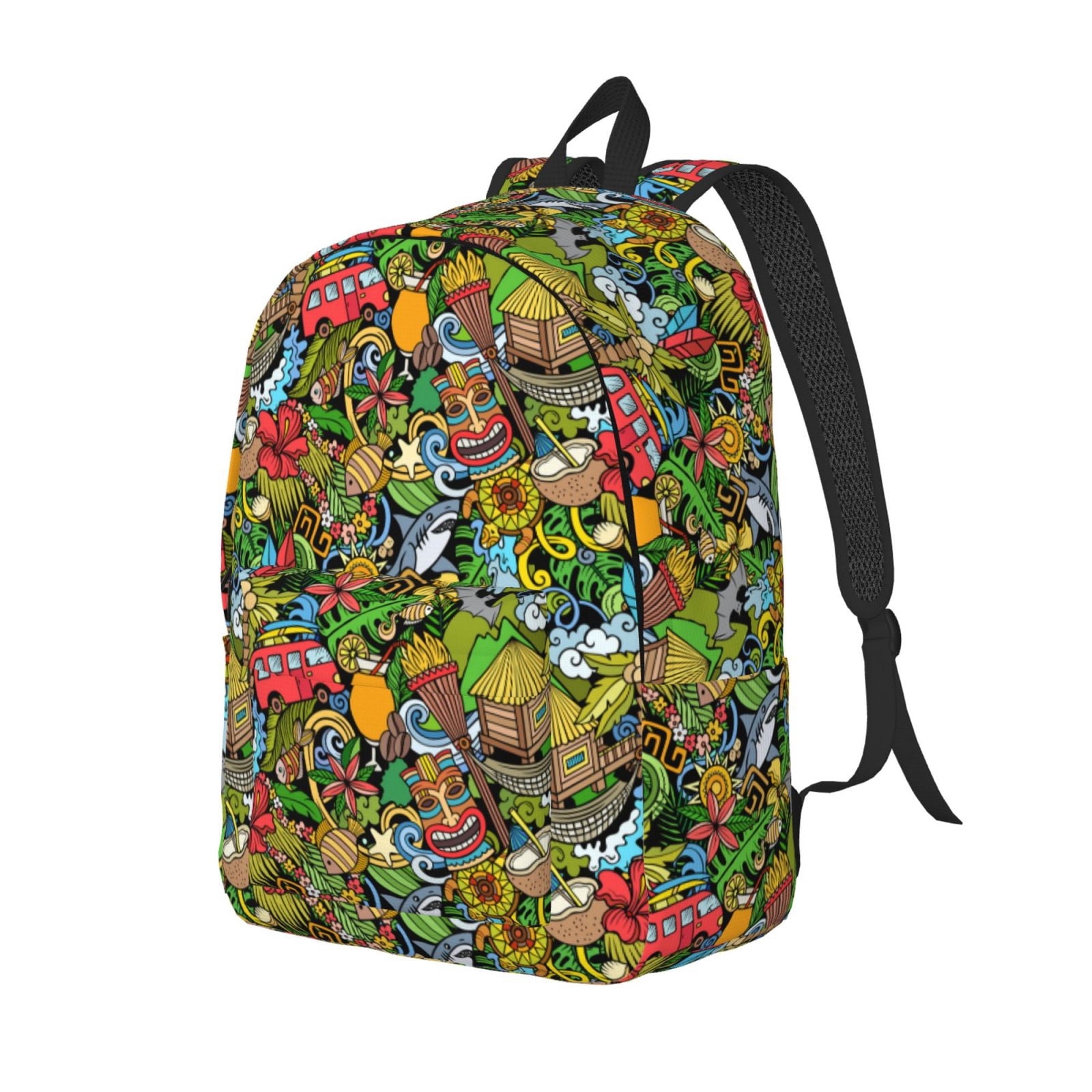 Rocae Hawaiian Culture Symbols 1 for Canvas College Laptop Backpack for ...