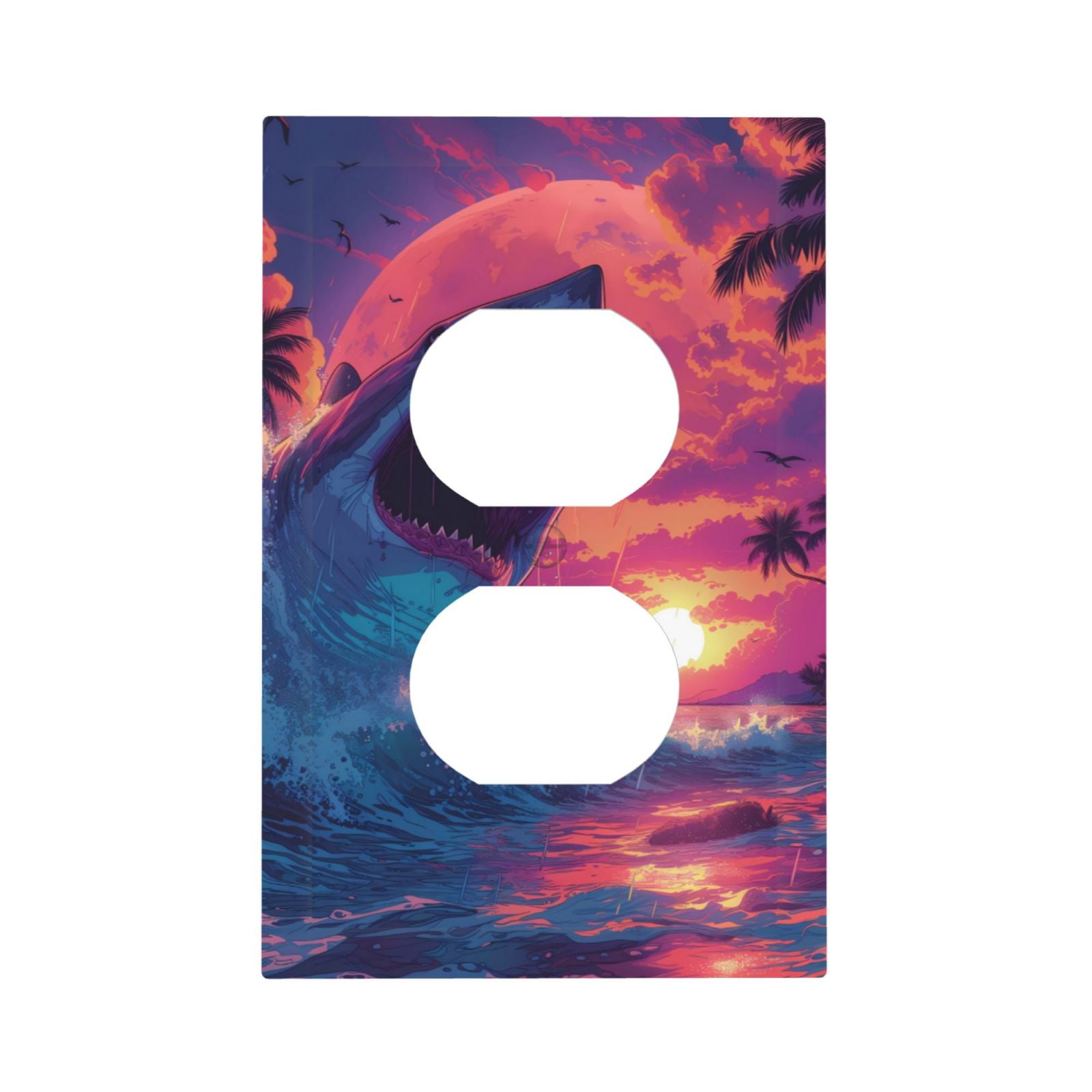 Rocae Hawaiian Island Beach Shark for Decorator Light Switch or ...